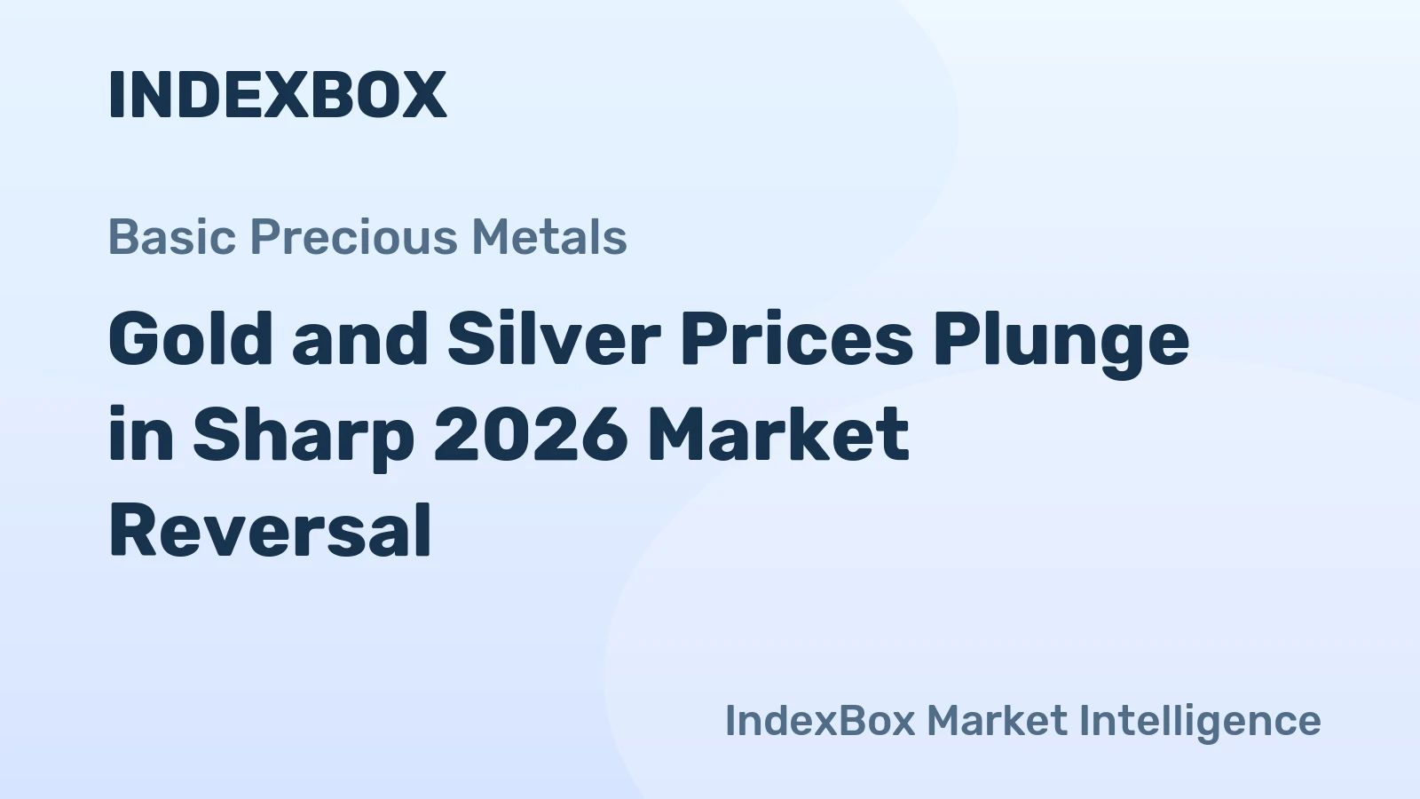 Gold and Silver Prices Plunge in Sharp 2026 Market Reversal