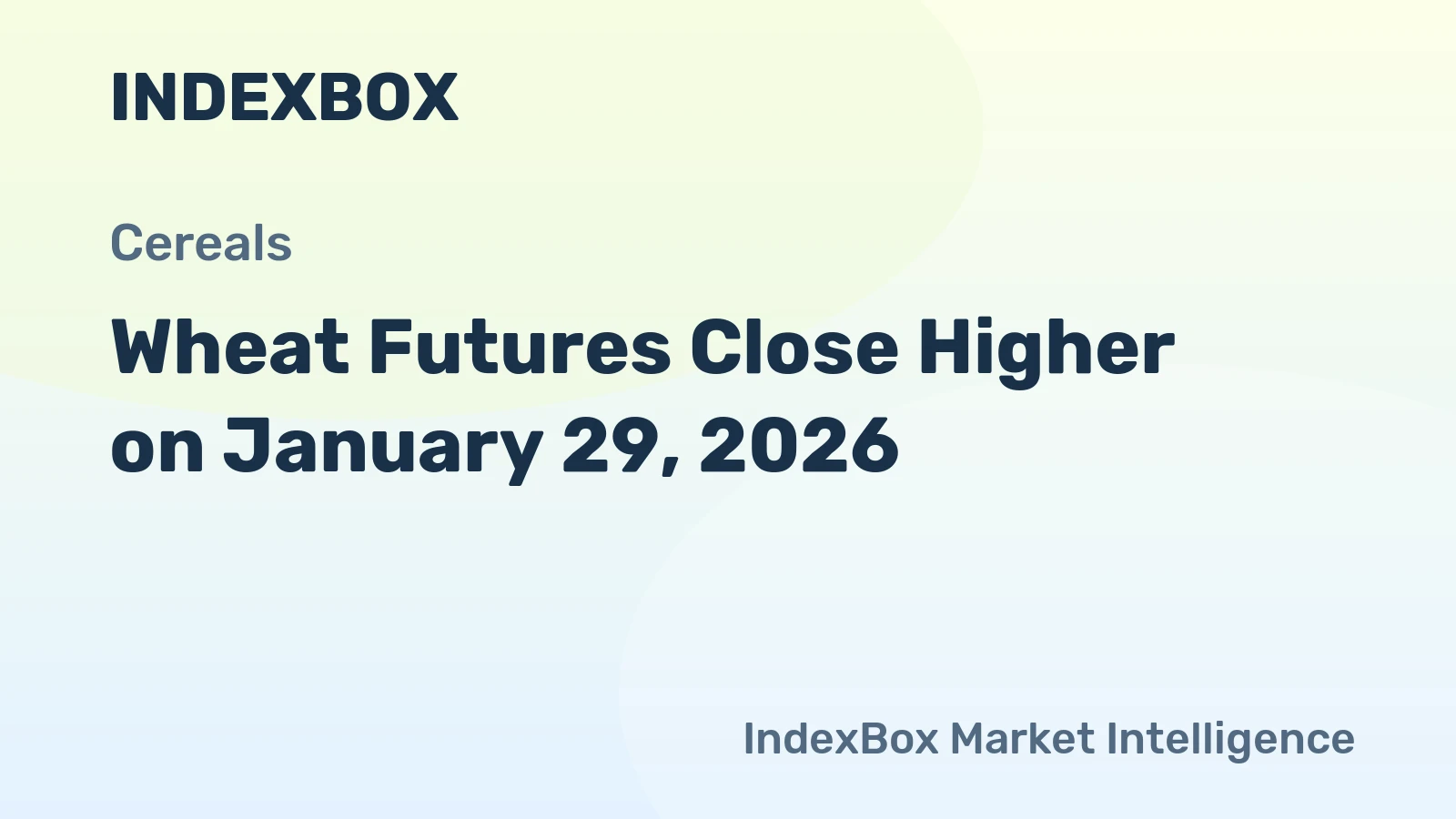 Wheat Futures Close Higher on January 29, 2026