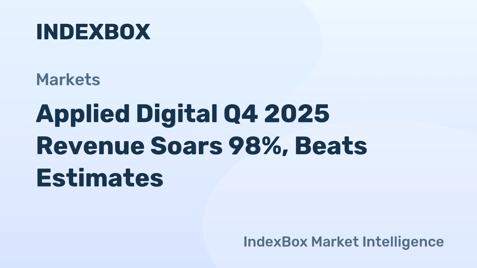 Applied Digital Q4 2025 Revenue Soars 98%, Beats Estimates