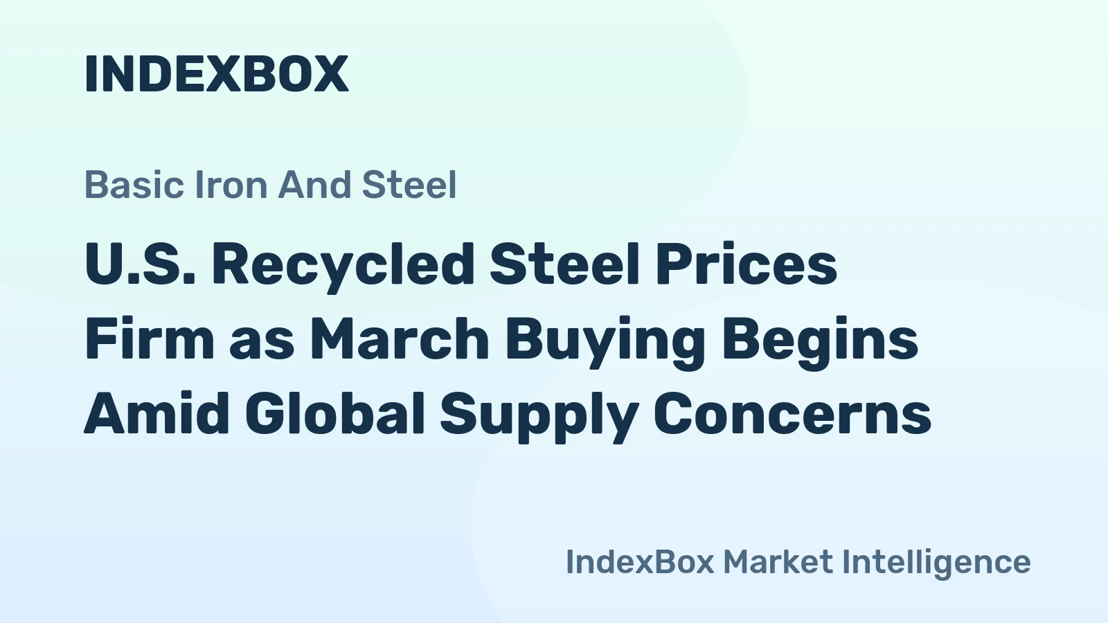 U.S. Recycled Steel Prices Firm as March Buying Begins Amid Global Supply Concerns
