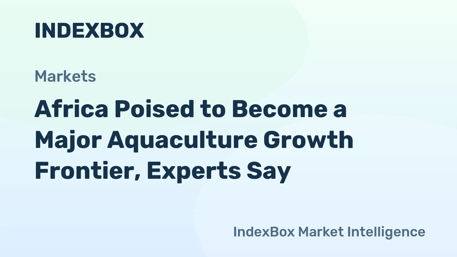 Africa Poised to Become a Major Aquaculture Growth Frontier, Experts Say