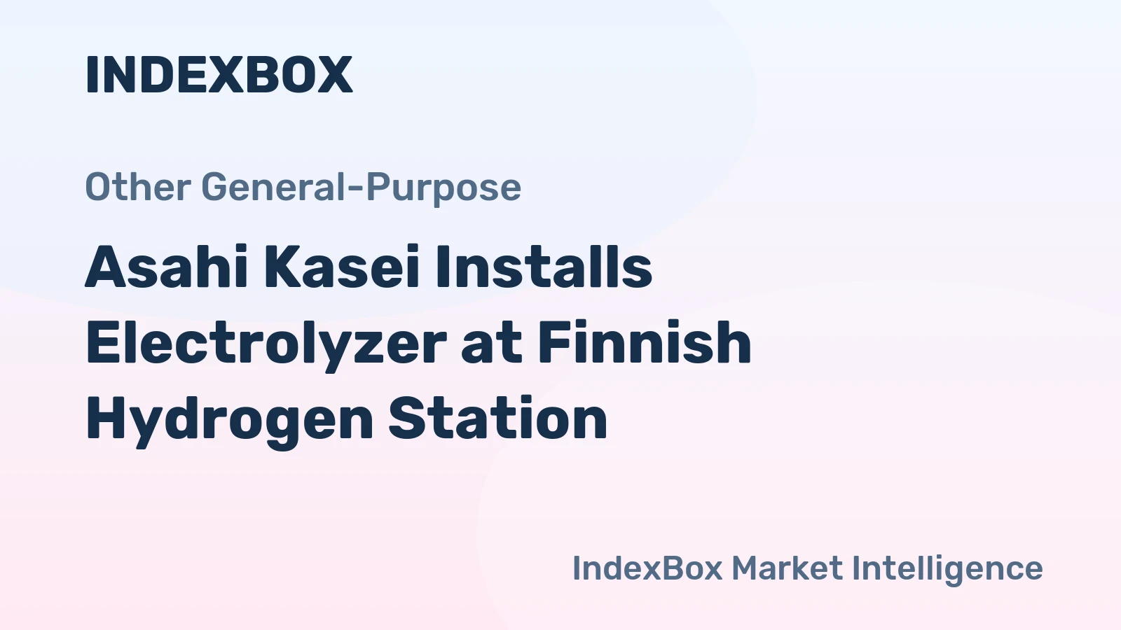 Asahi Kasei Installs Electrolyzer at Finnish Hydrogen Station