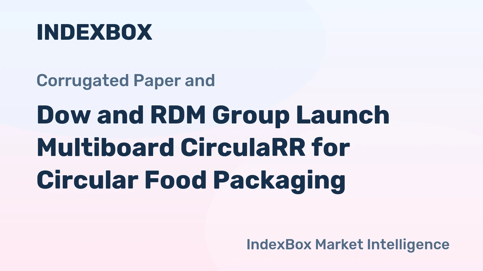 Dow and RDM Group Launch Multiboard CirculaRR for Circular Food Packaging