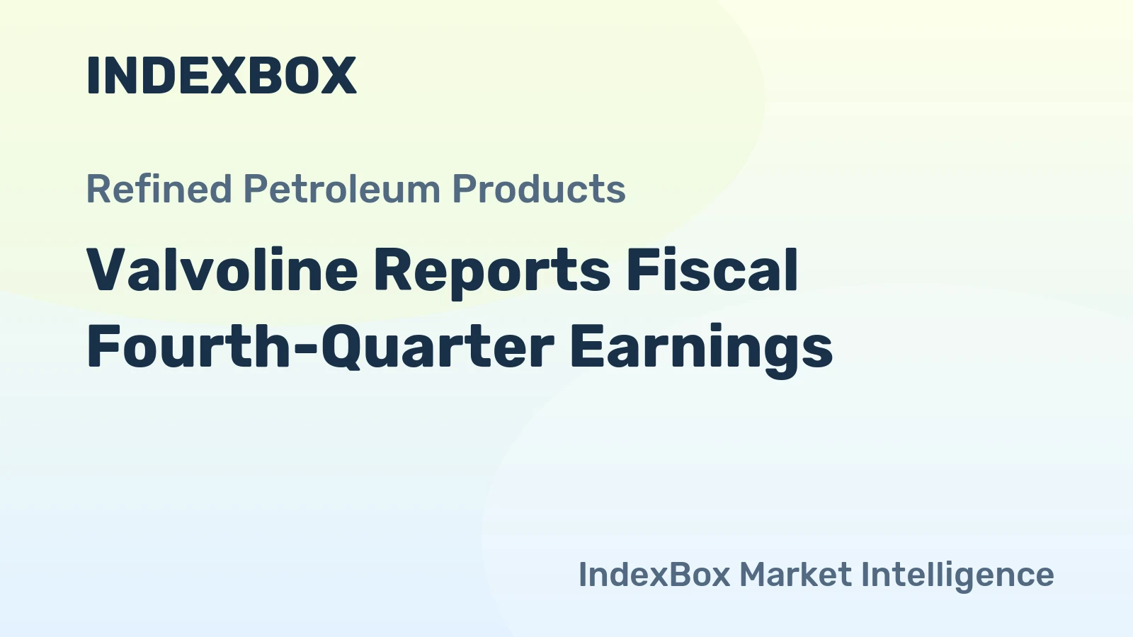 Valvoline Reports Fiscal Fourth-Quarter Earnings