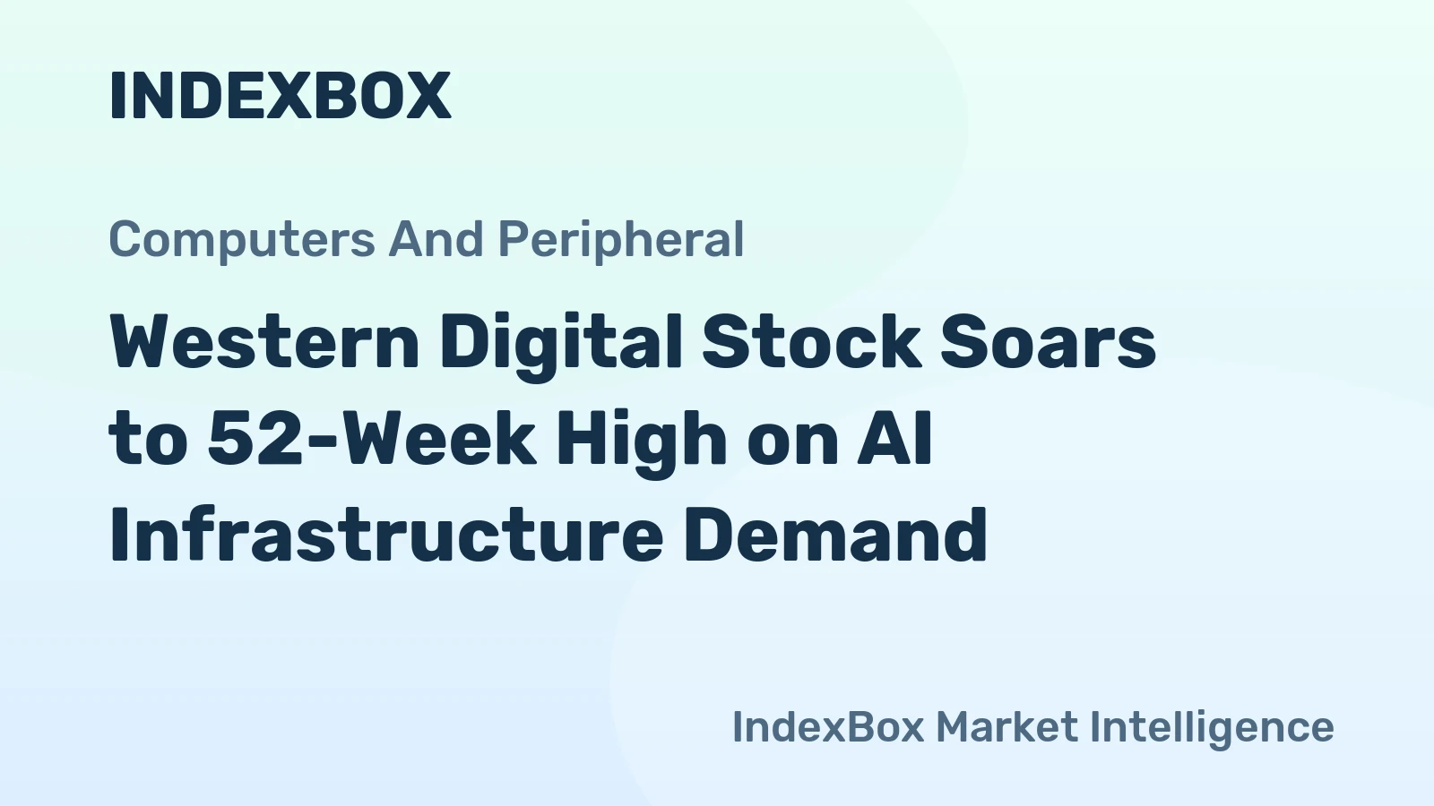 Western Digital Stock Soars to 52-Week High on AI Infrastructure Demand