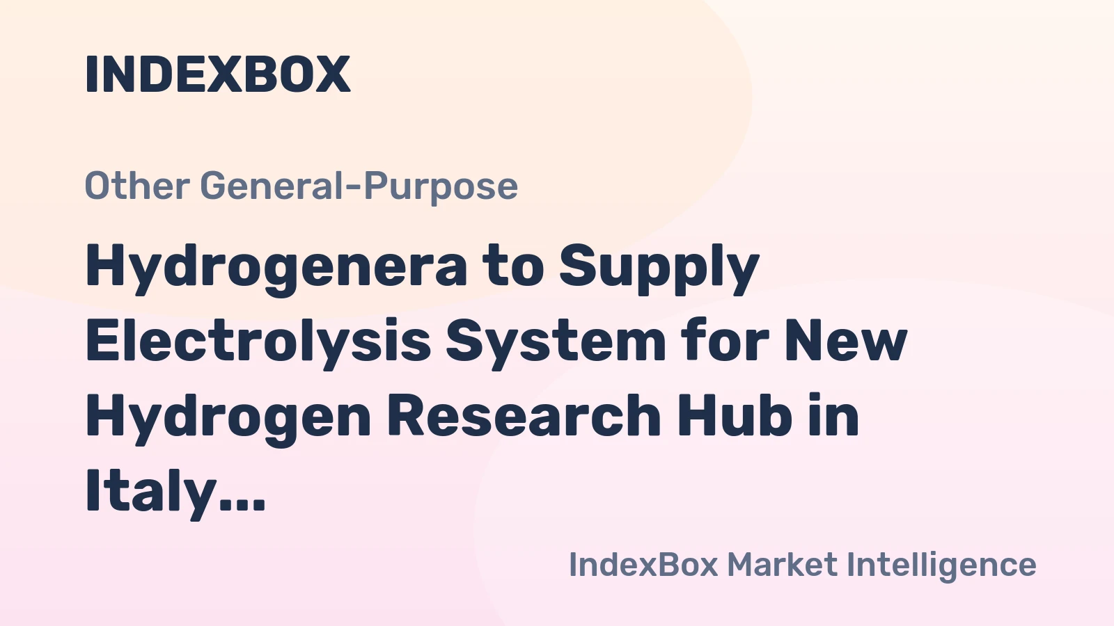 Hydrogenera to Supply Electrolysis System for New Hydrogen Research Hub in Italy