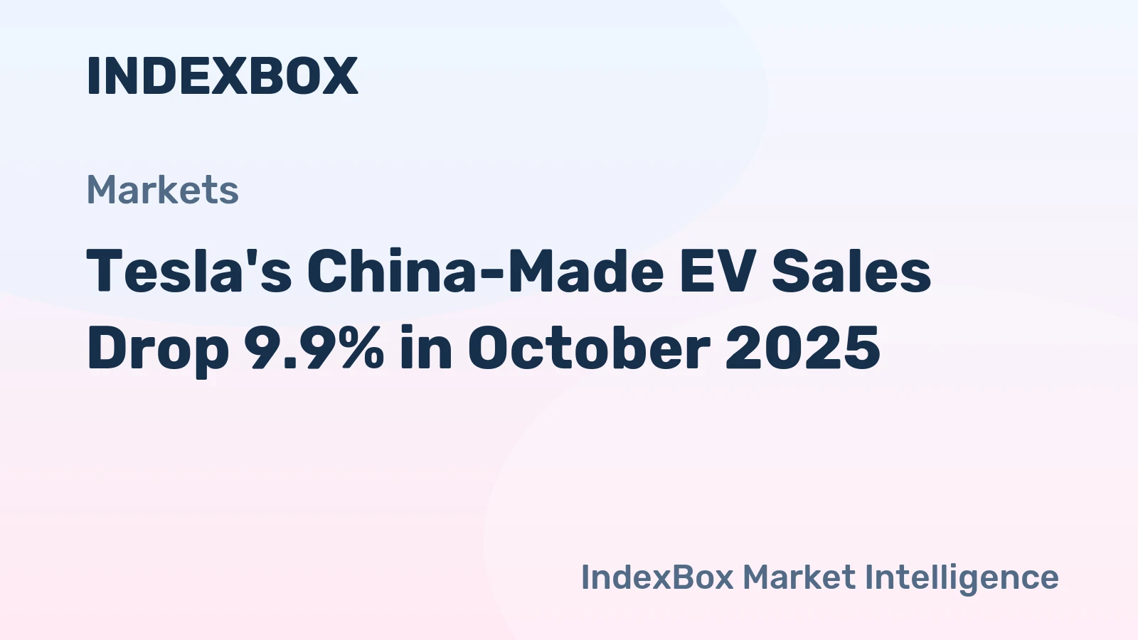 Tesla's China-Made EV Sales Drop 9.9% in October 2025