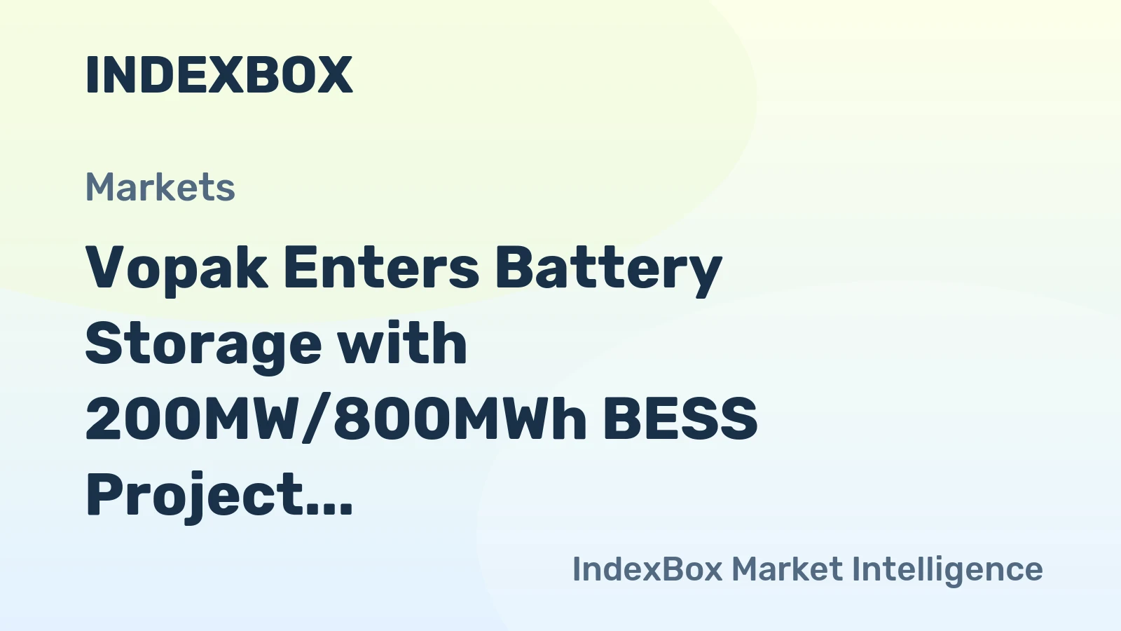 Vopak Enters Battery Storage with 200MW/800MWh BESS Project in Netherlands