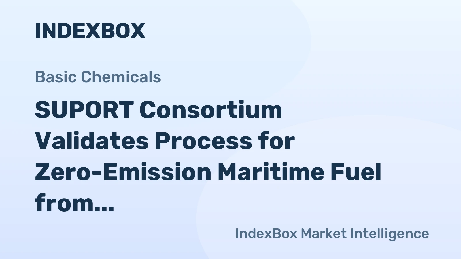 SUPORT Consortium Validates Process for Zero-Emission Maritime Fuel from Wastewater