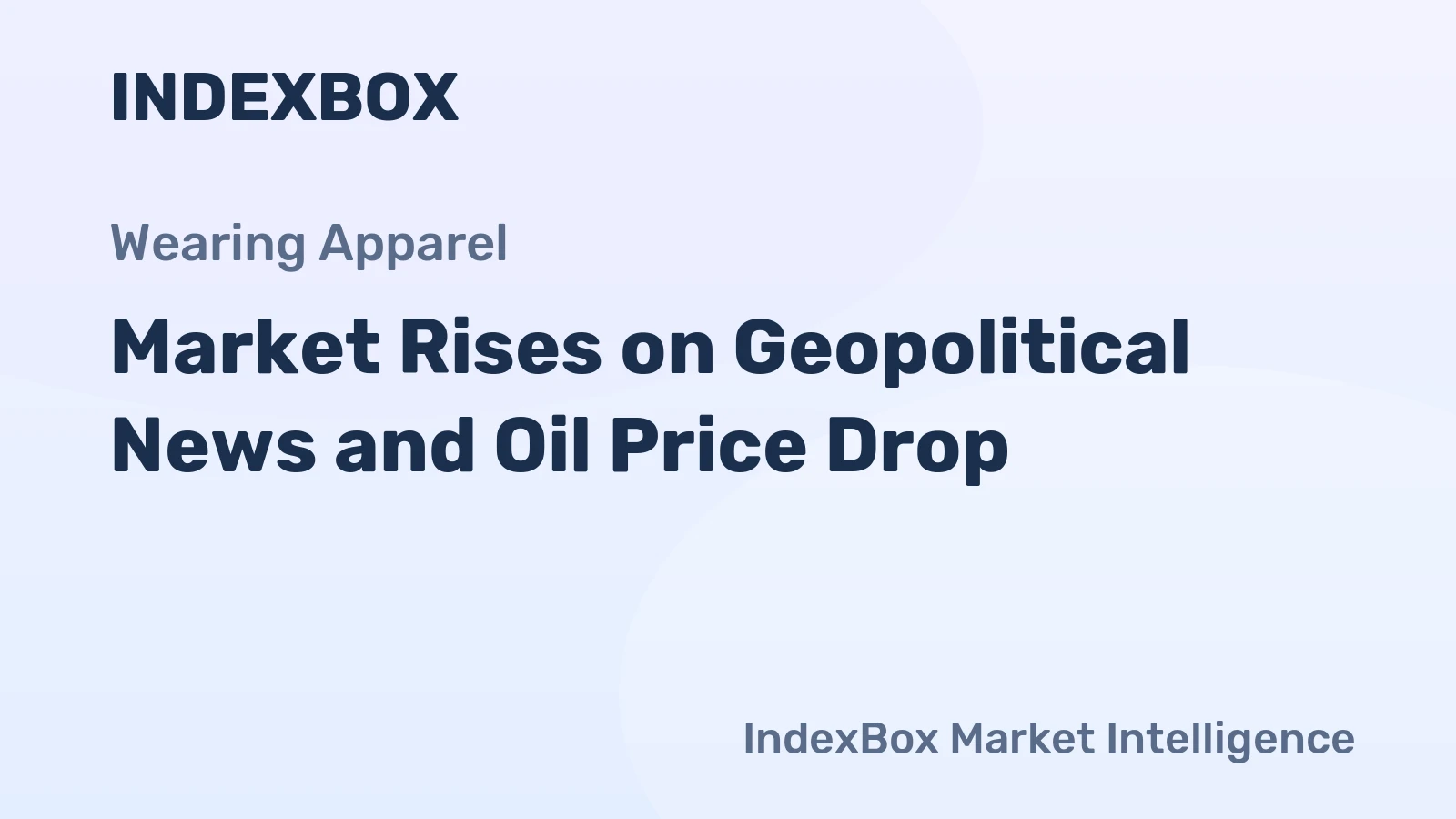 Market Rises on Geopolitical News and Oil Price Drop