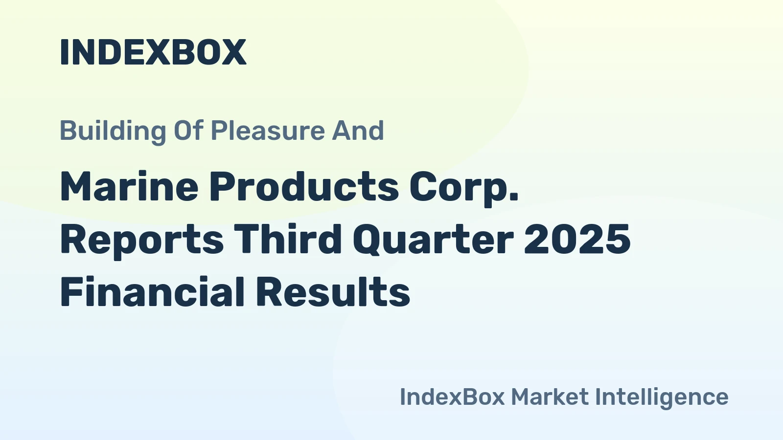 Marine Products Corp. Reports Third Quarter 2025 Financial Results