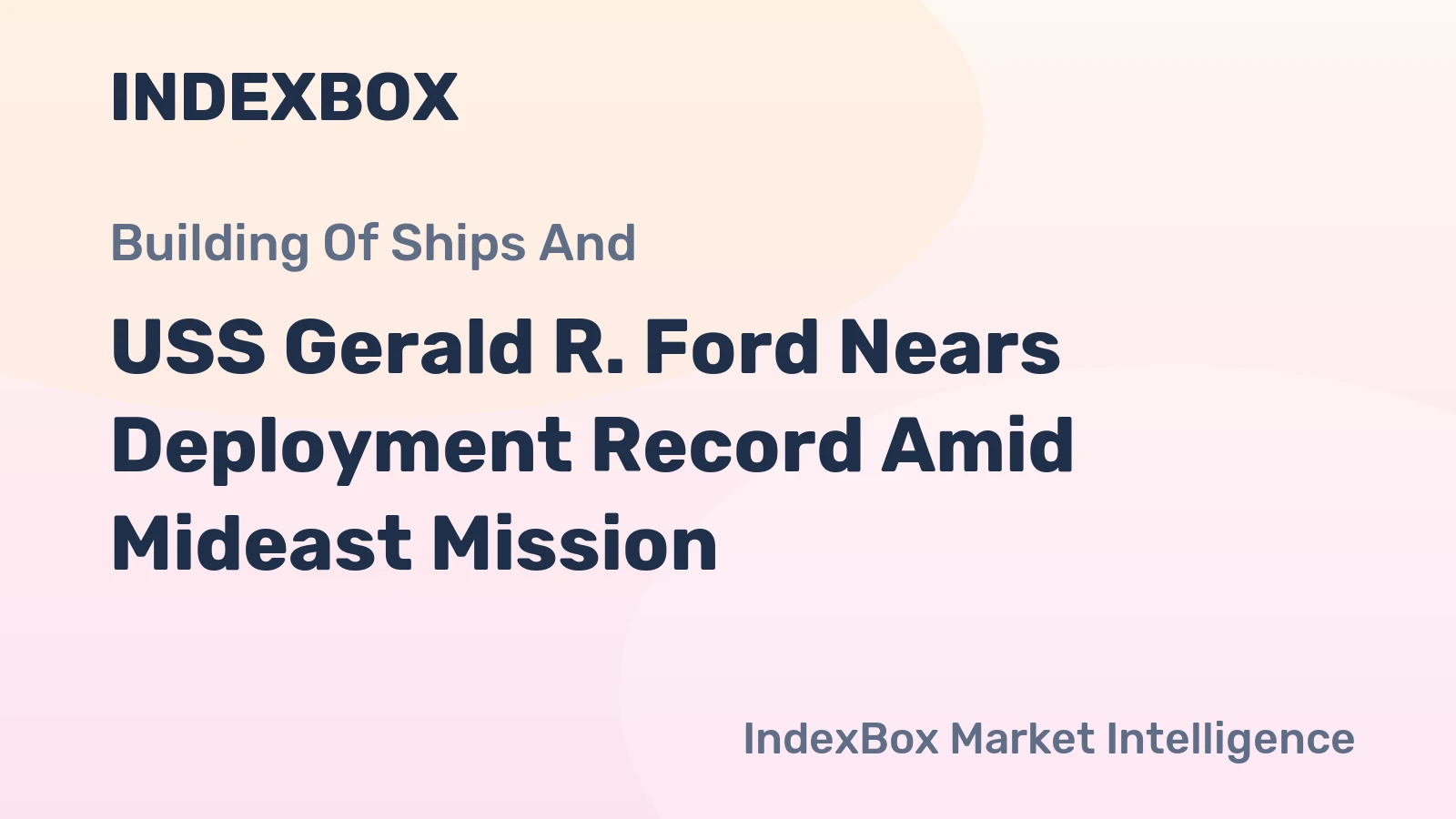 USS Gerald R. Ford Nears Deployment Record Amid Mideast Mission