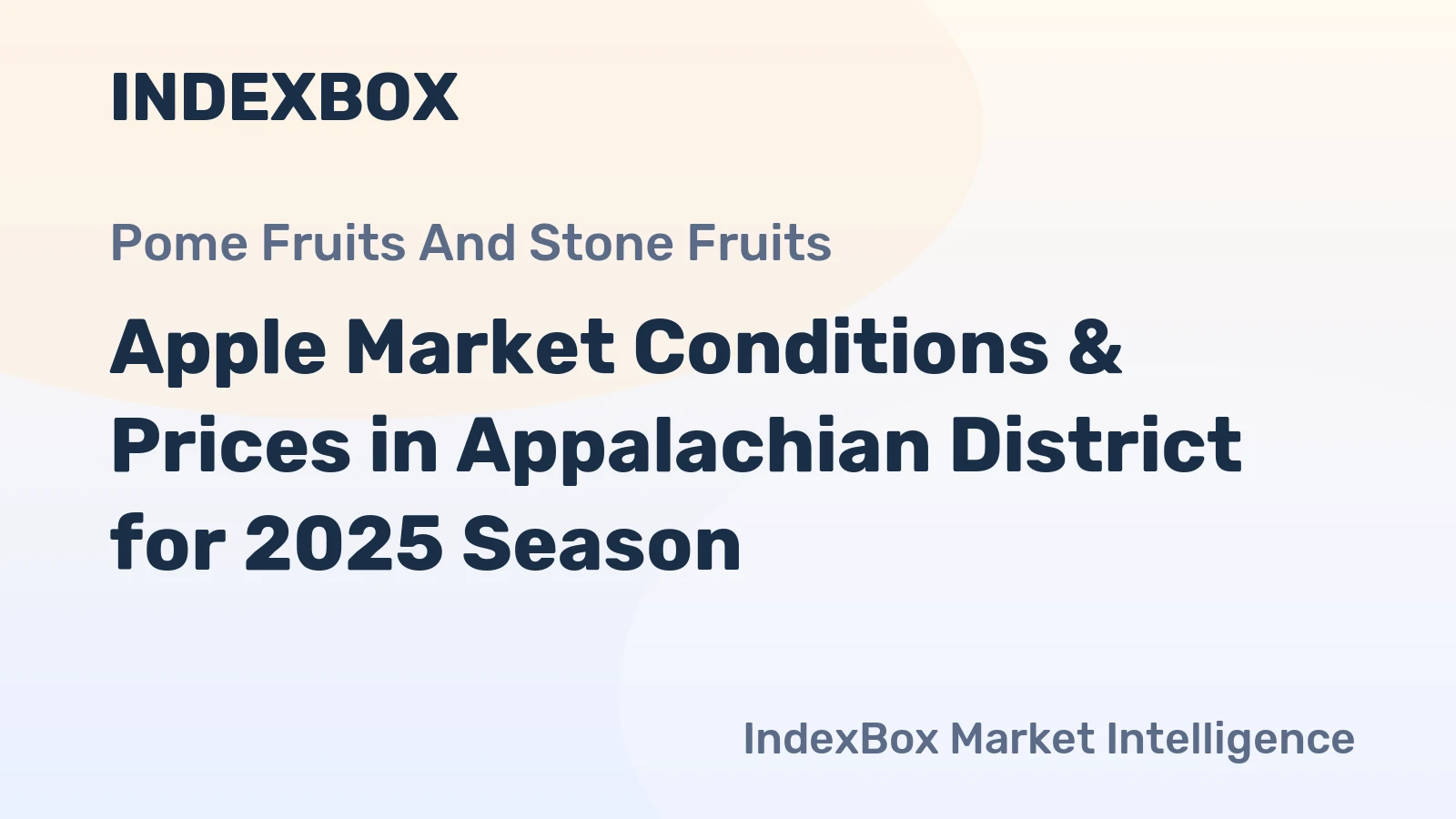 Apple Market Conditions & Prices in Appalachian District for 2025 Season
