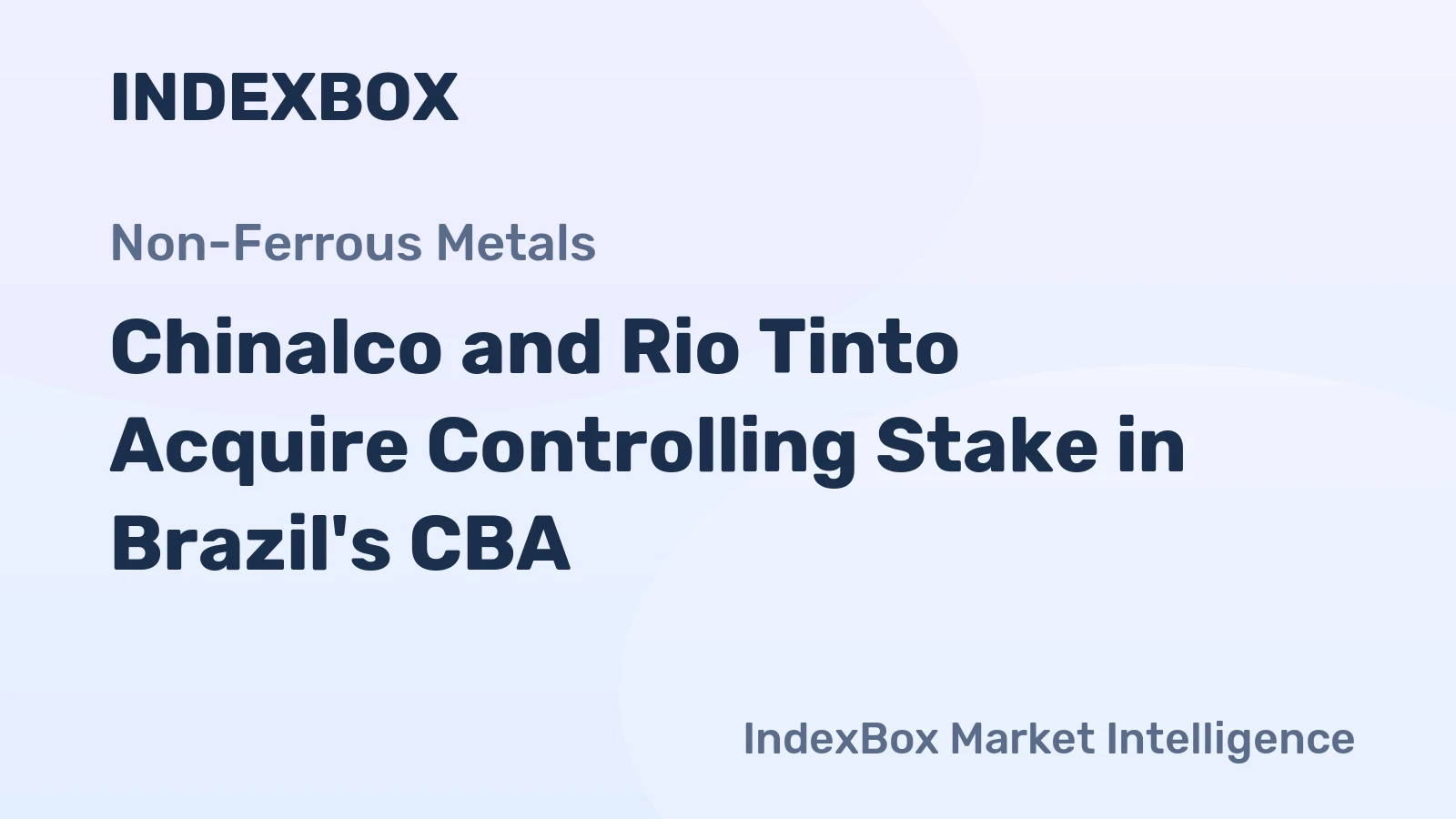 Chinalco and Rio Tinto Acquire Controlling Stake in Brazil's CBA