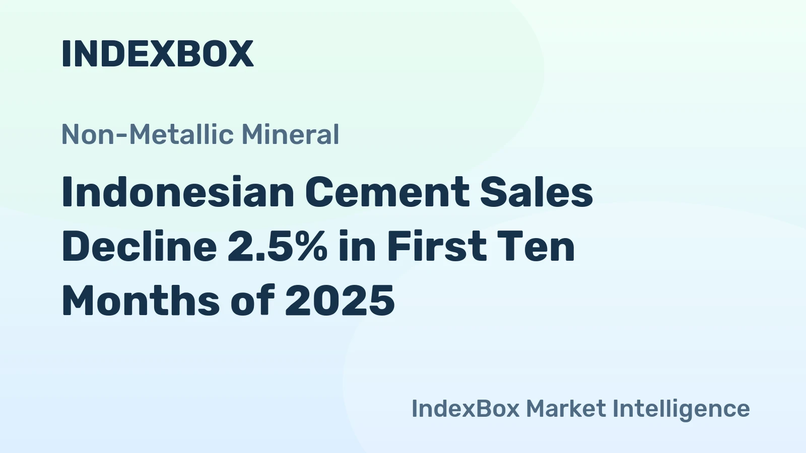Indonesian Cement Sales Decline 2.5% in First Ten Months of 2025