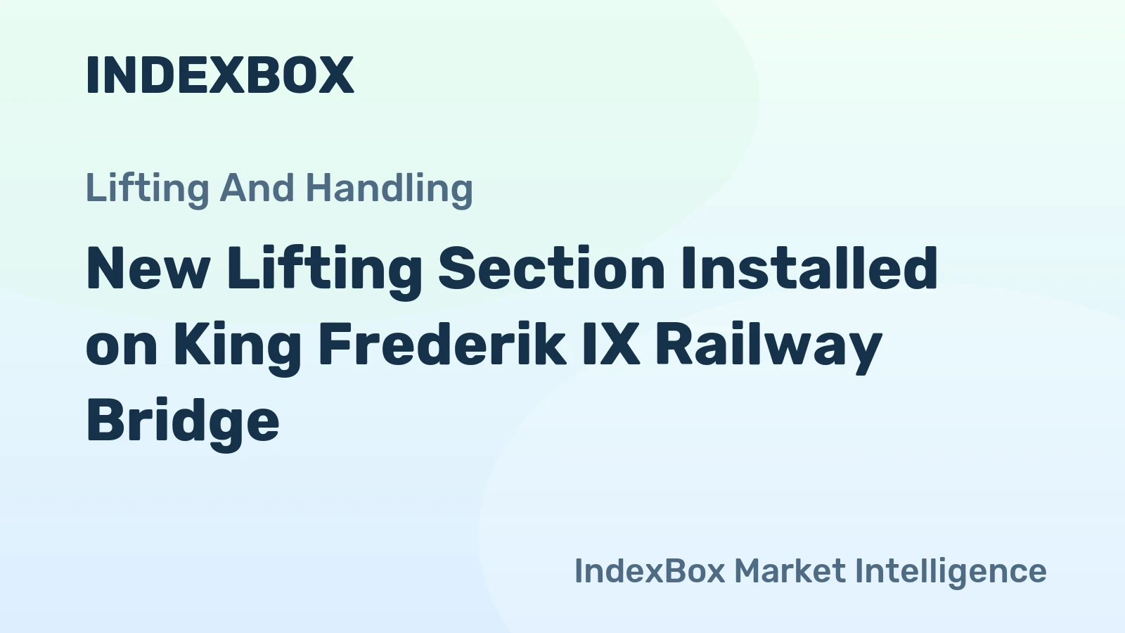 New Lifting Section Installed on King Frederik IX Railway Bridge