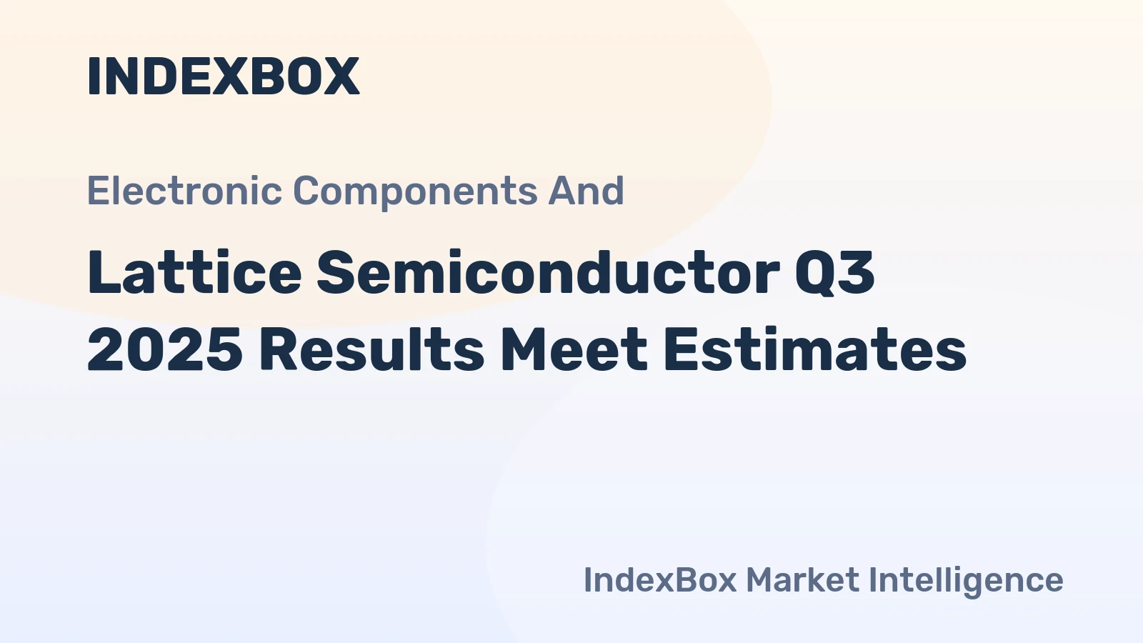 Lattice Semiconductor Q3 2025 Results Meet Estimates