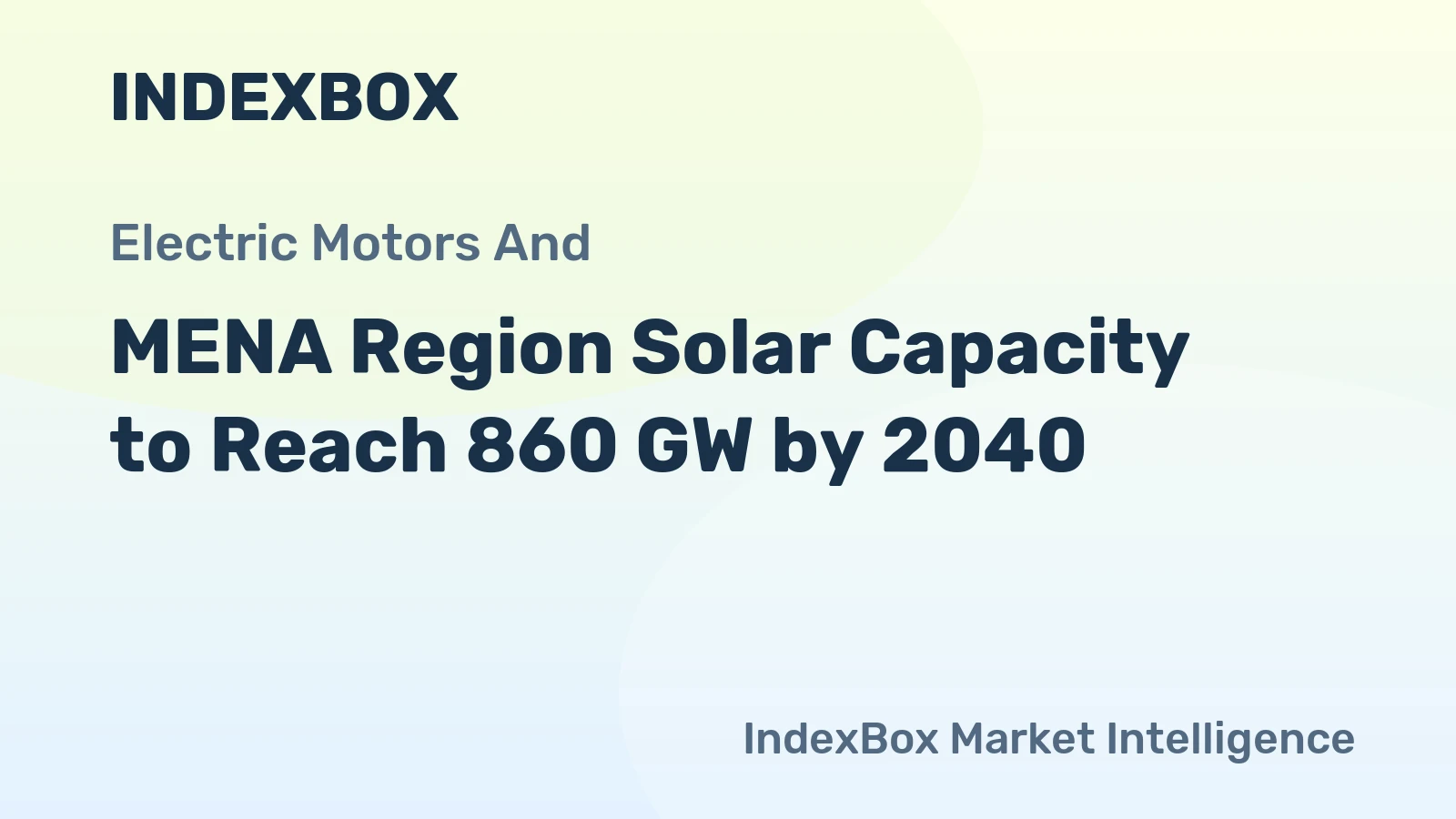 MENA Region Solar Capacity to Reach 860 GW by 2040