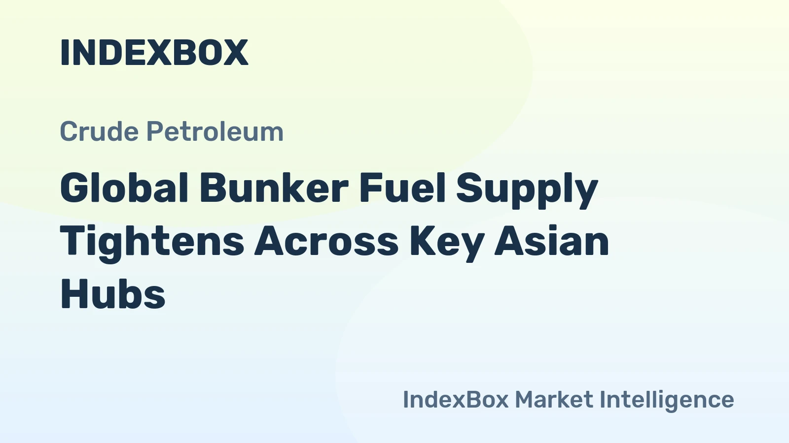 Global Bunker Fuel Supply Tightens Across Key Asian Hubs