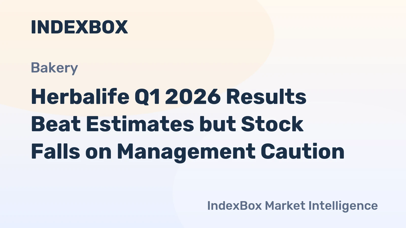 Herbalife Q1 2026 Results Beat Estimates but Stock Falls on Management Caution