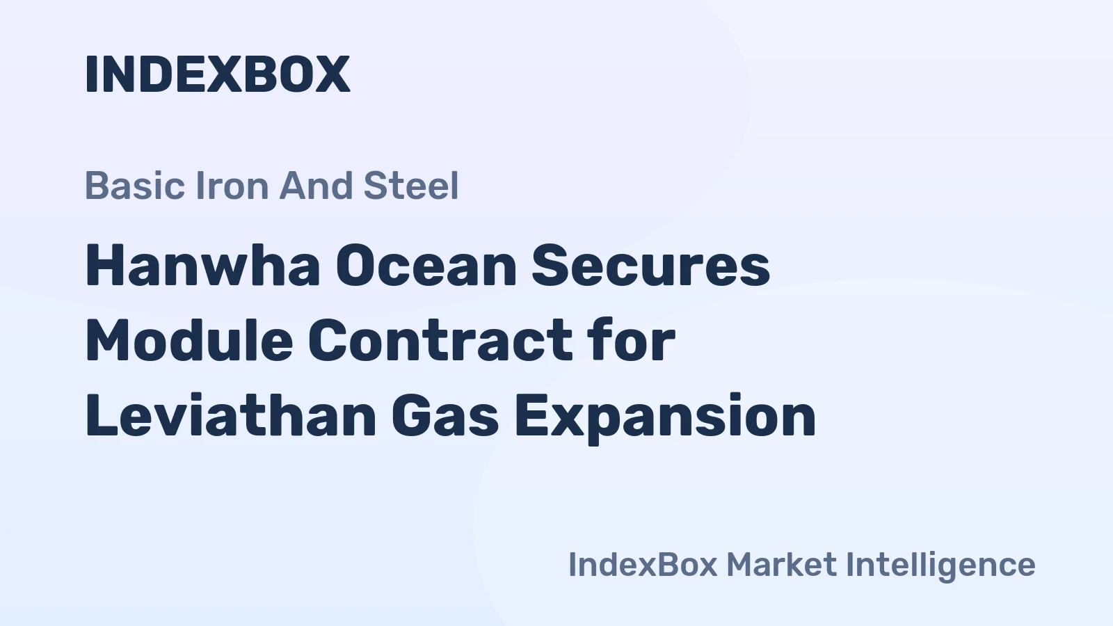 Hanwha Ocean Secures Module Contract for Leviathan Gas Expansion