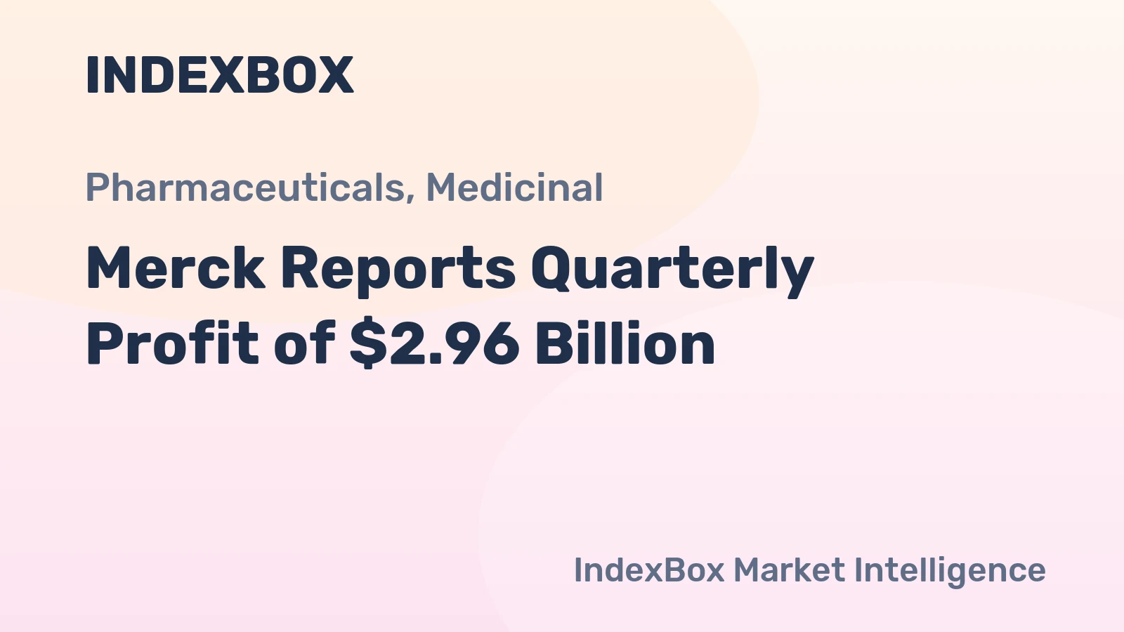 Merck Reports Quarterly Profit of $2.96 Billion