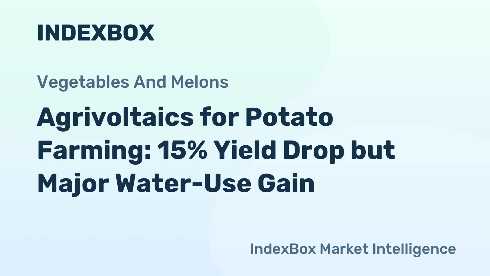 Agrivoltaics for Potato Farming: 15% Yield Drop but Major Water-Use Gain