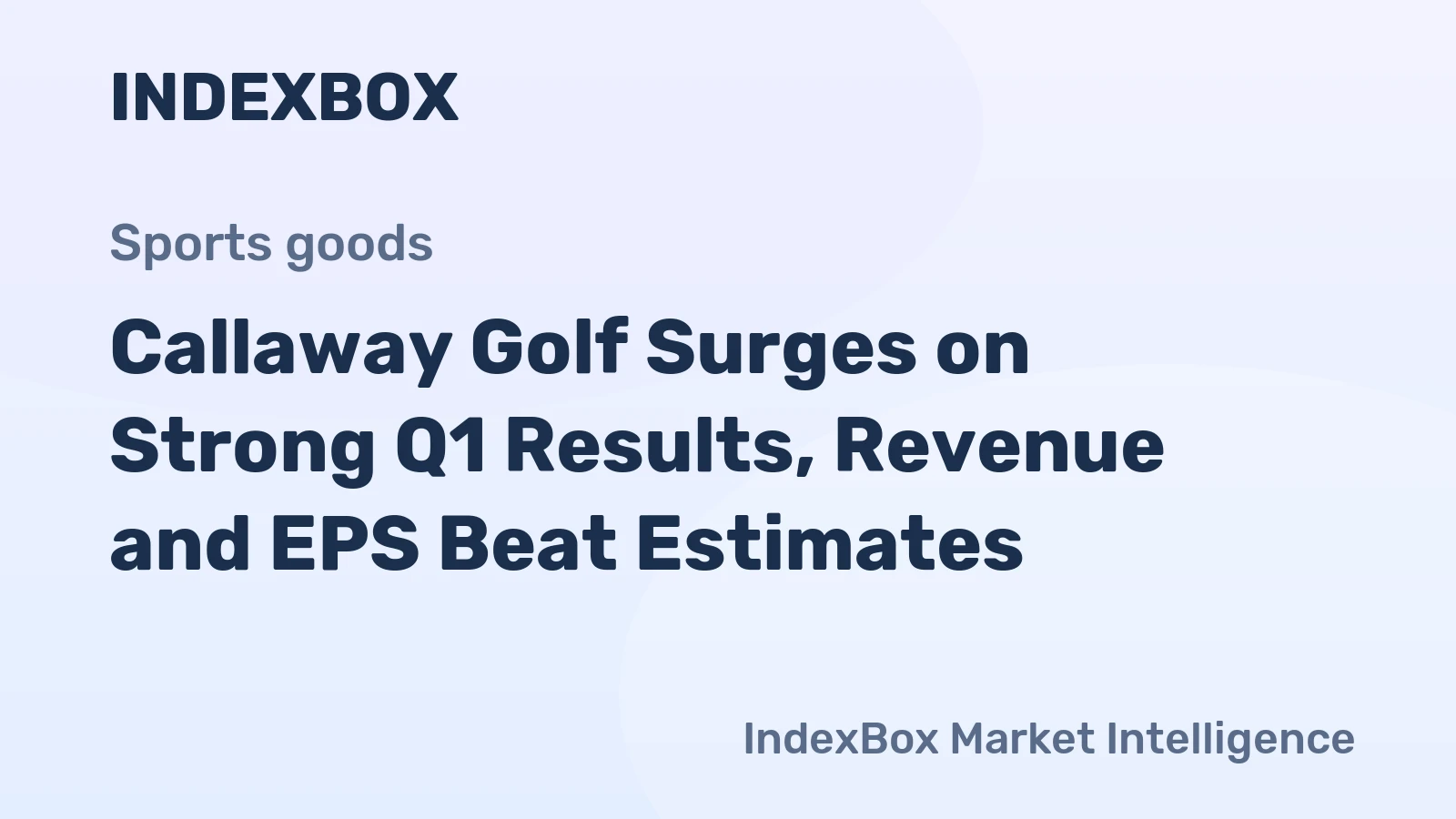 Callaway Golf Surges on Strong Q1 Results, Revenue and EPS Beat Estimates