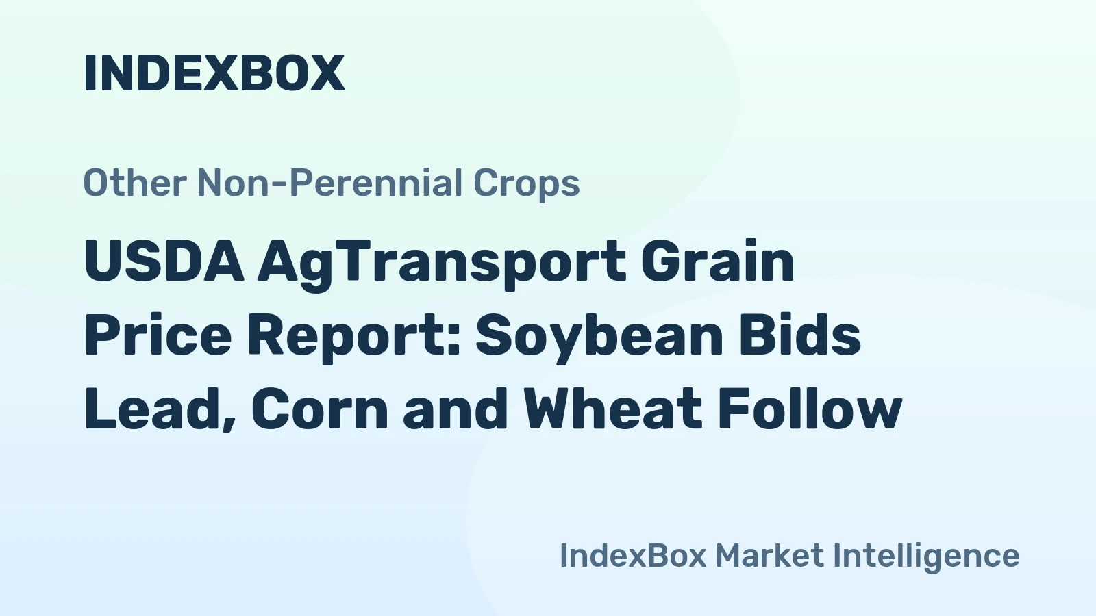 USDA AgTransport Grain Price Report: Soybean Bids Lead, Corn and Wheat Follow