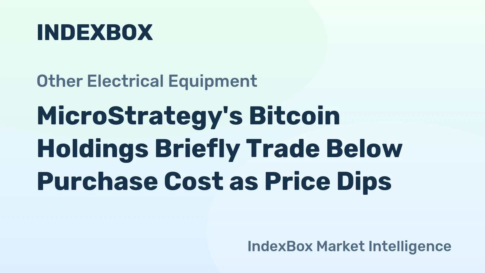 MicroStrategy's Bitcoin Holdings Briefly Trade Below Purchase Cost as Price Dips