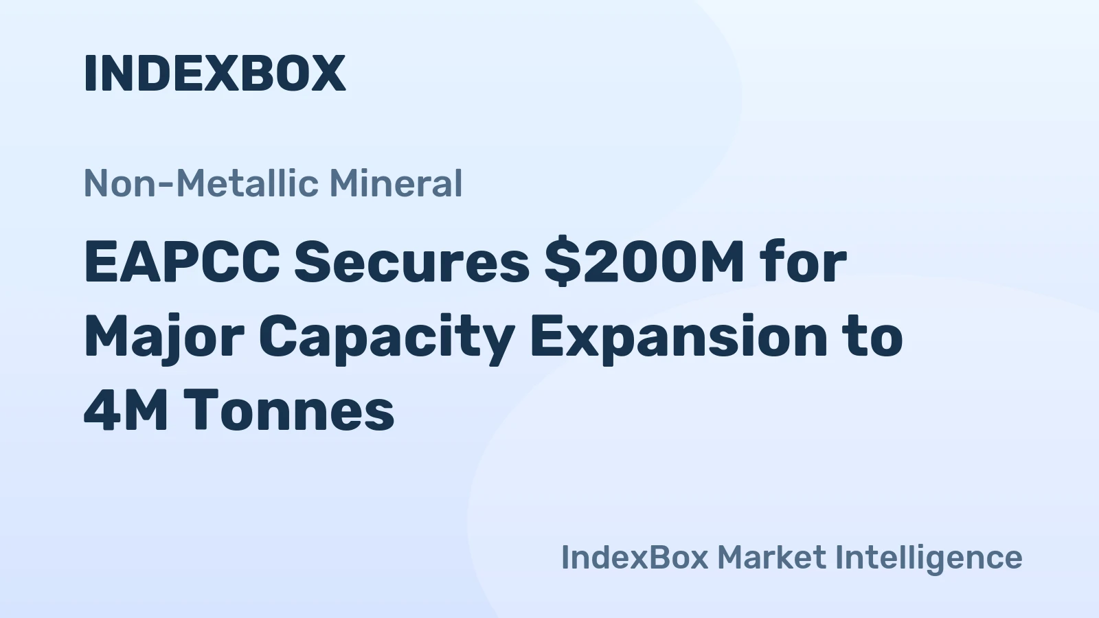 EAPCC Secures $200M for Major Capacity Expansion to 4M Tonnes