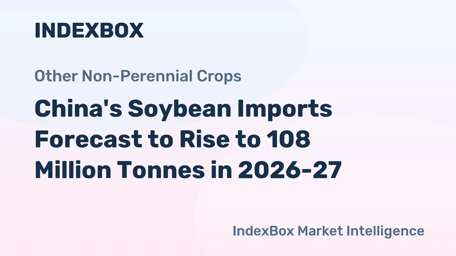 China's Soybean Imports Forecast to Rise to 108 Million Tonnes in 2026-27