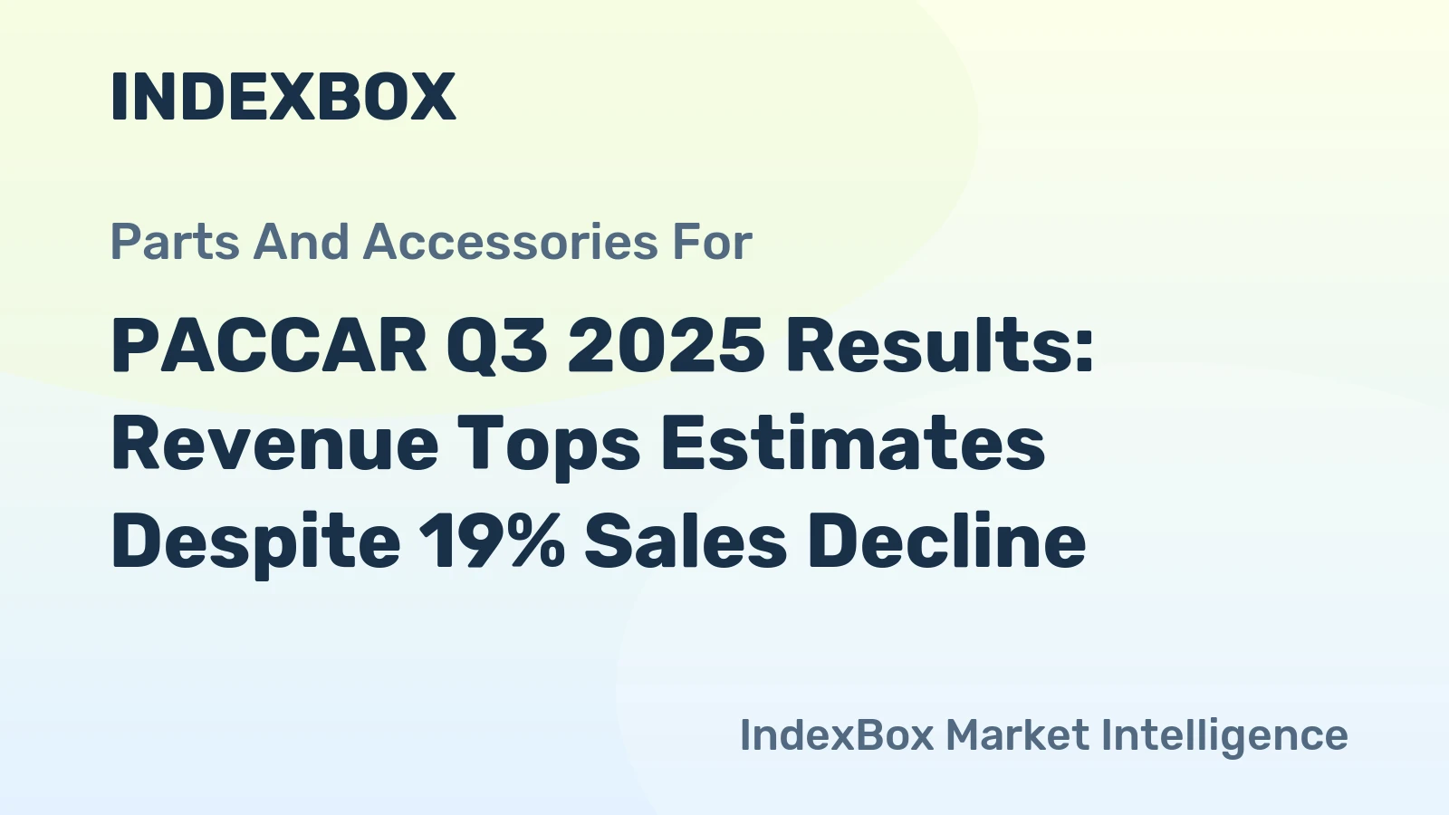 PACCAR Q3 2025 Results: Revenue Tops Estimates Despite 19% Sales Decline