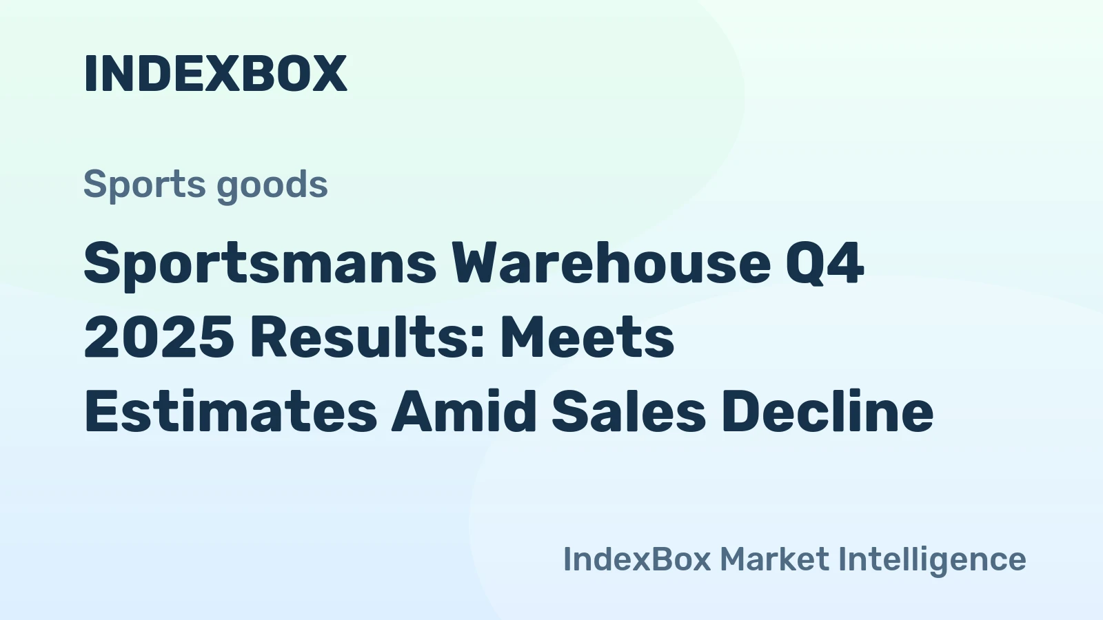 Sportsmans Warehouse Q4 2025 Results: Meets Estimates Amid Sales Decline