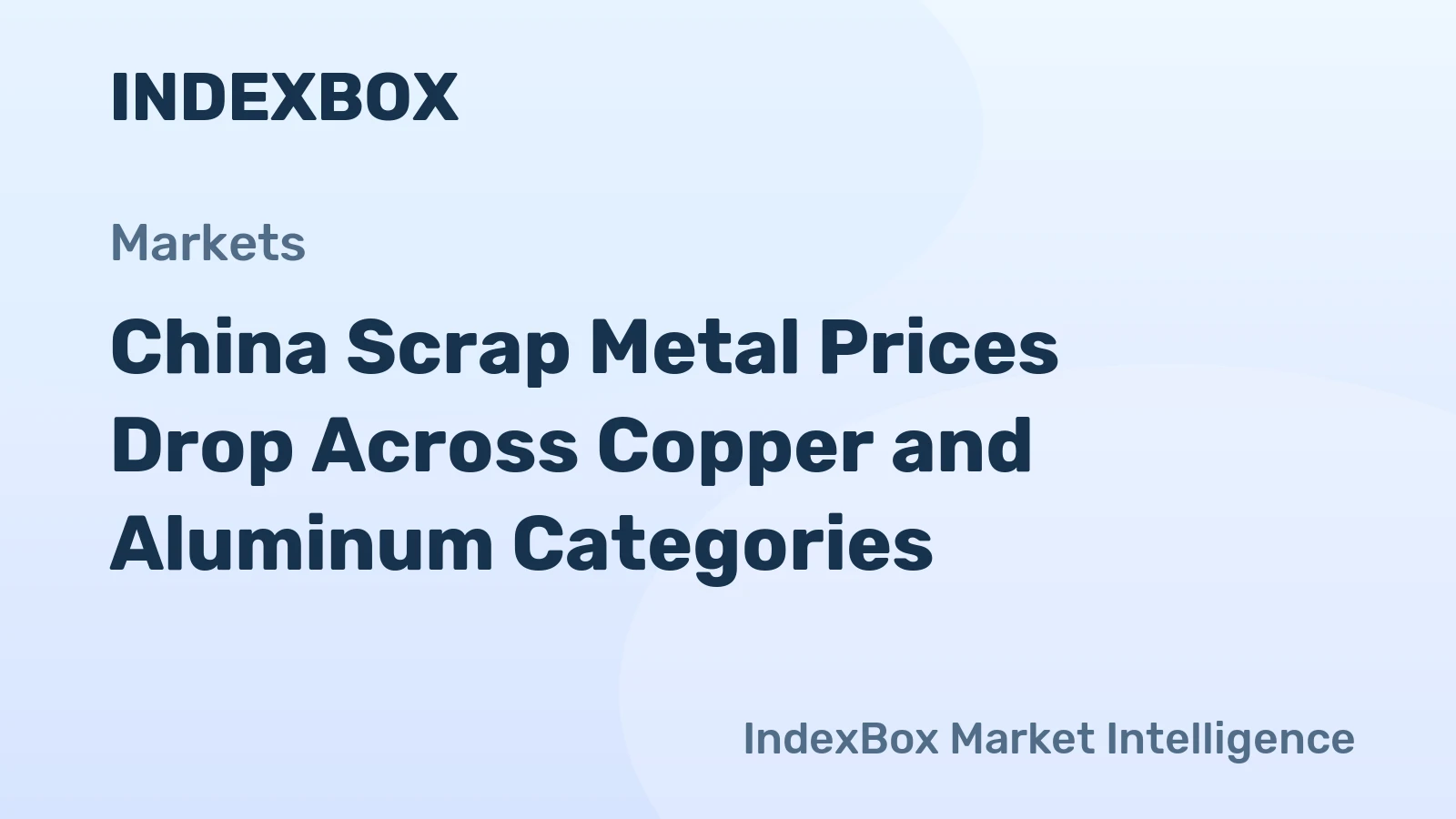 China Scrap Metal Prices Drop Across Copper and Aluminum Categories