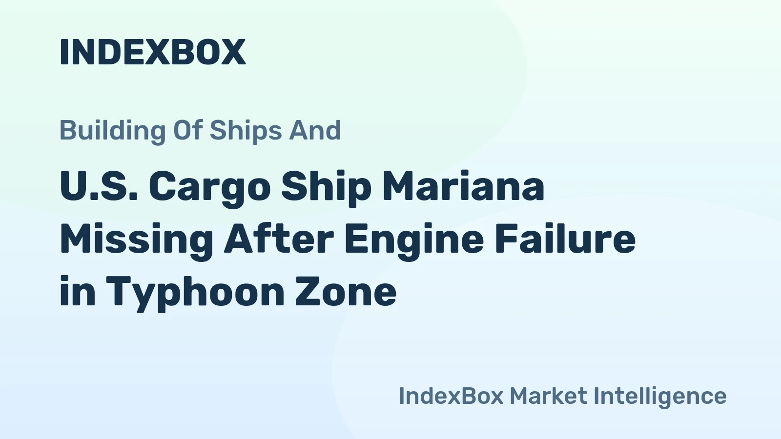 U.S. Cargo Ship Mariana Missing After Engine Failure in Typhoon Zone