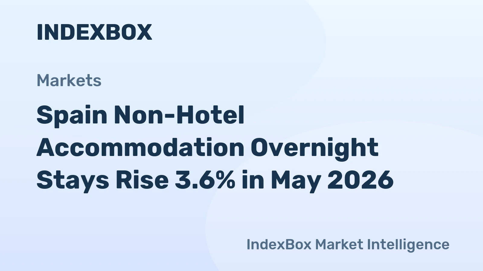 Spain Non-Hotel Accommodation Overnight Stays Rise 3.6% in May 2026