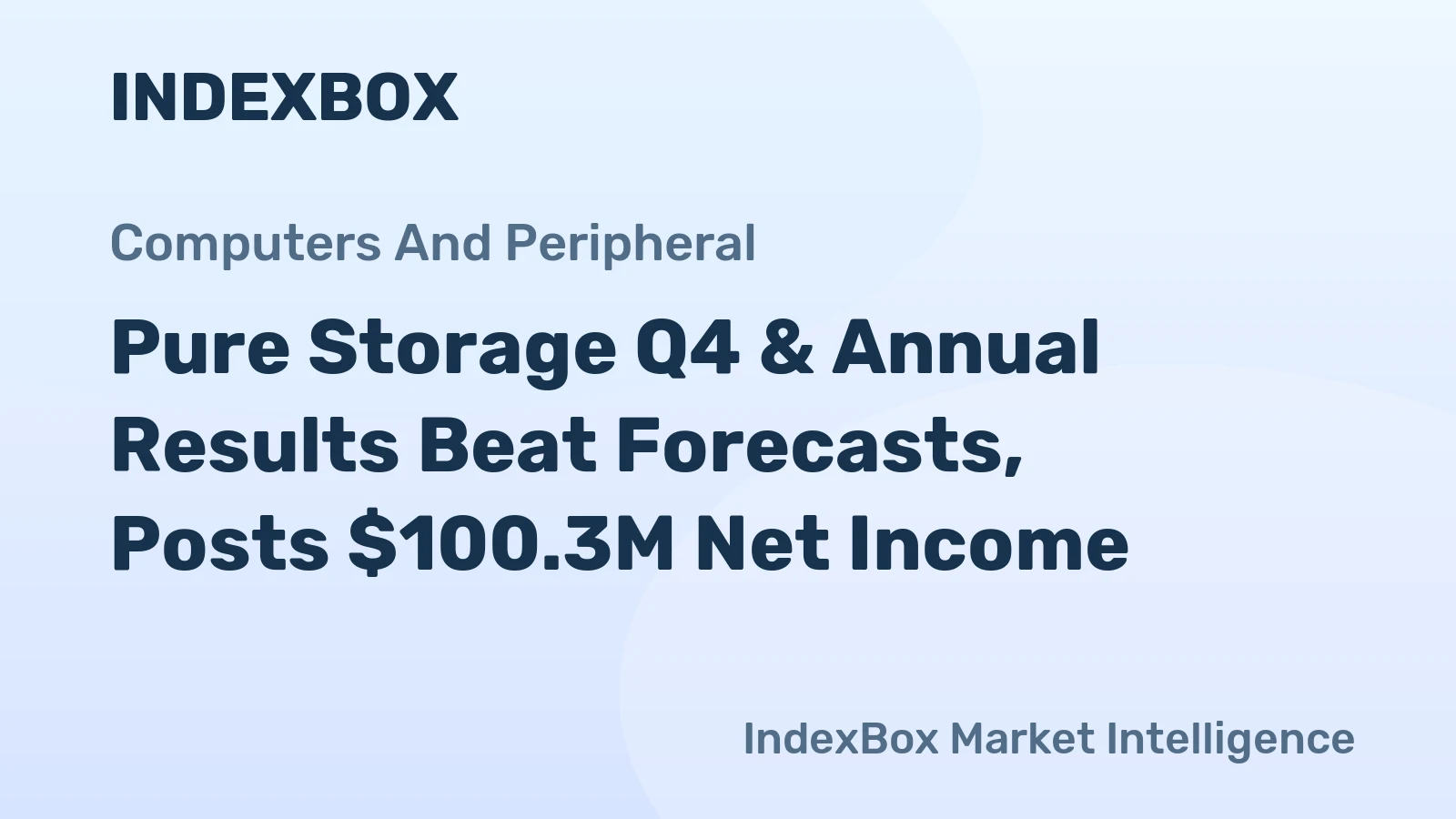 Pure Storage Q4 & Annual Results Beat Forecasts, Posts $100.3M Net Income
