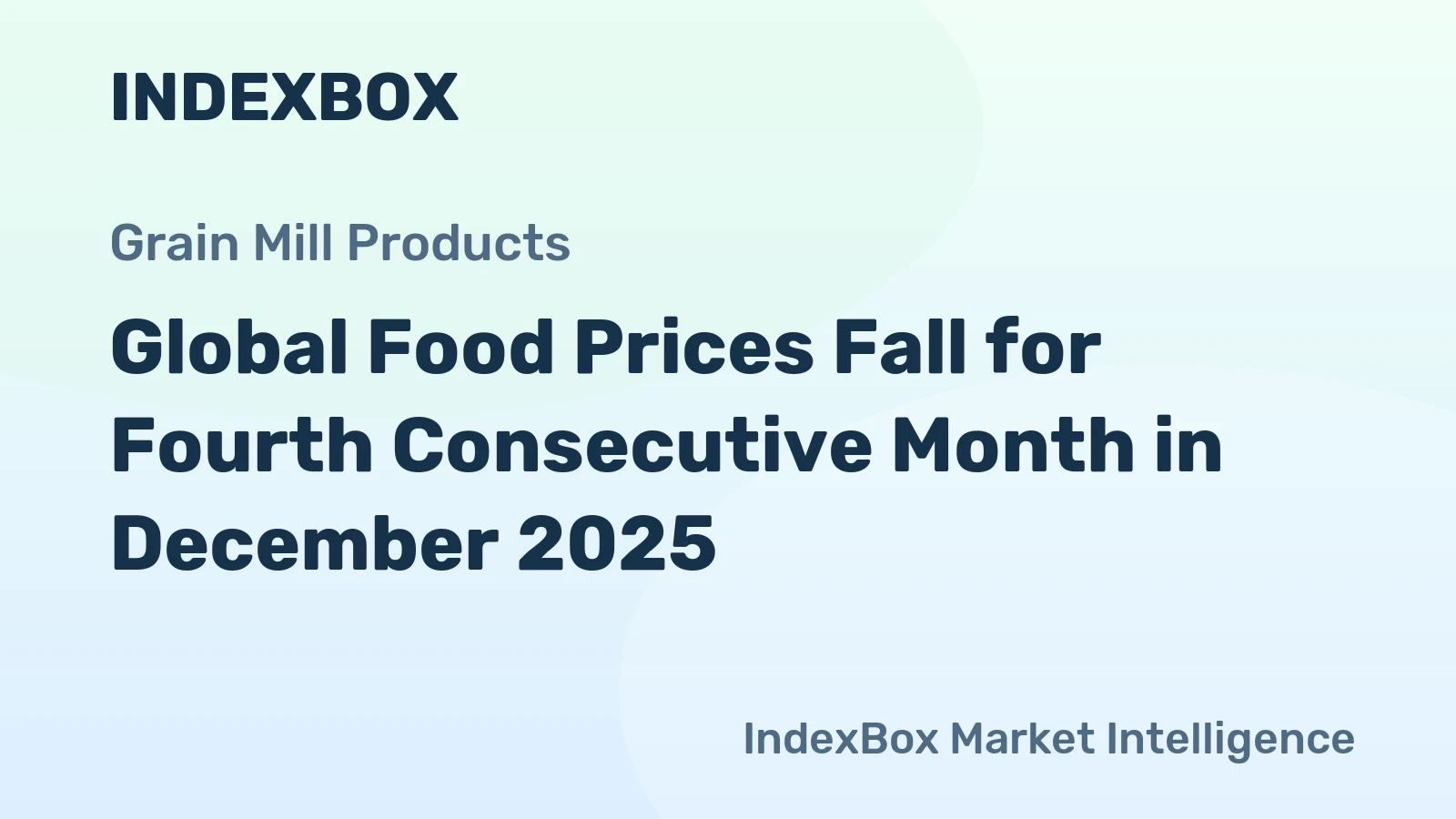 Global Food Prices Fall for Fourth Consecutive Month in December 2025