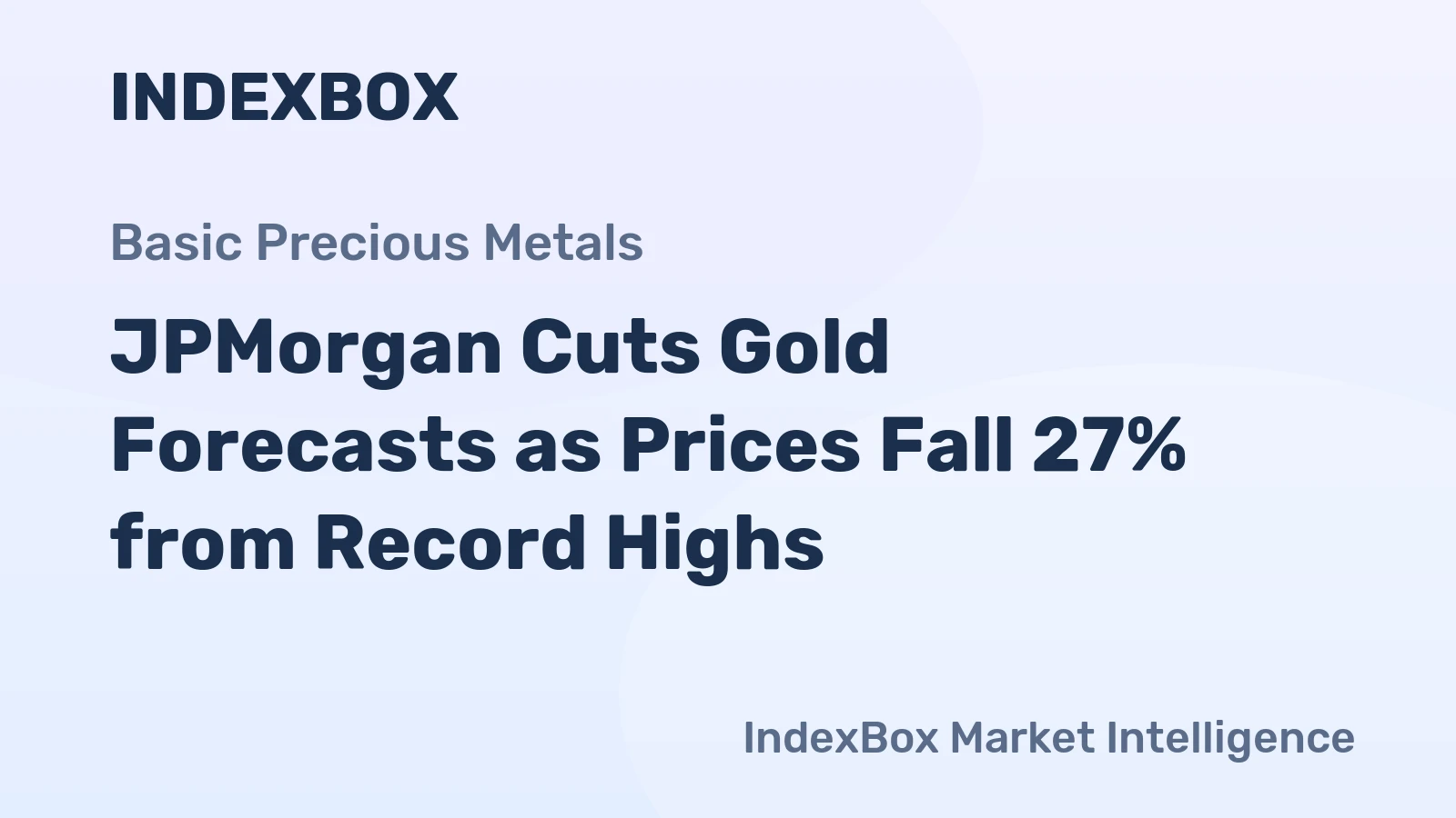 JPMorgan Cuts Gold Forecasts as Prices Fall 27% from Record Highs