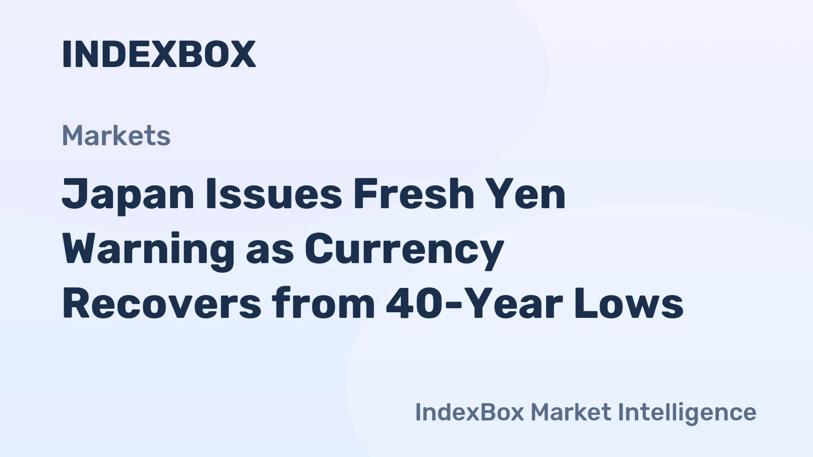 Japan Issues Fresh Yen Warning as Currency Recovers from 40-Year Lows