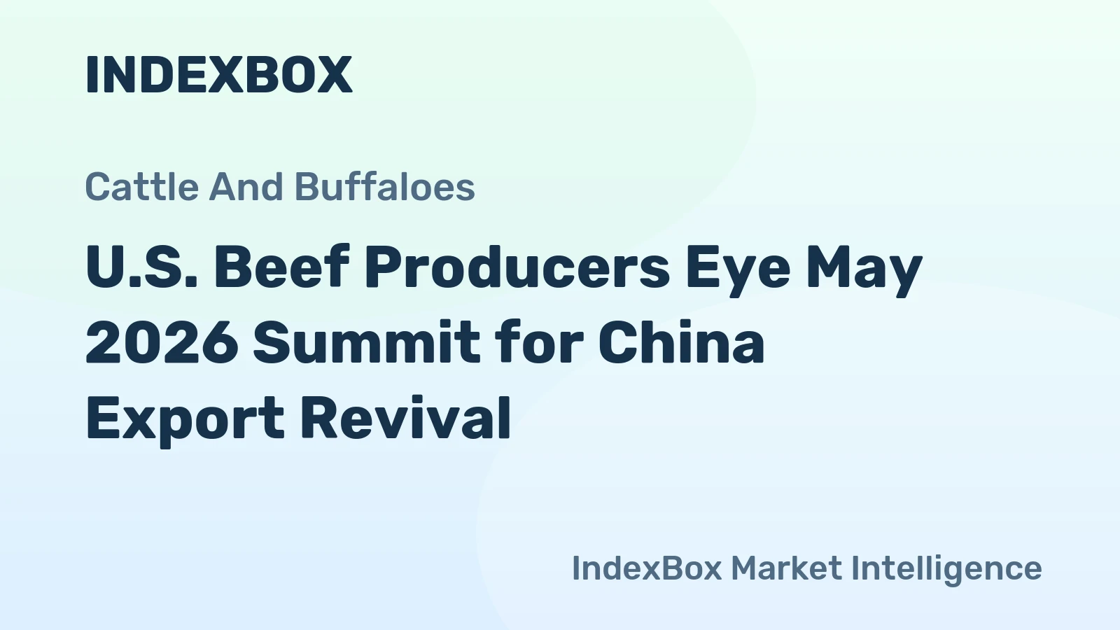U.S. Beef Producers Eye May 2026 Summit for China Export Revival