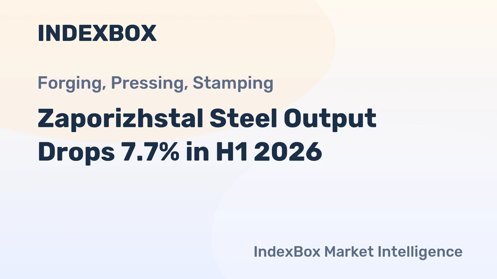 Zaporizhstal Steel Output Drops 7.7% in H1 2026