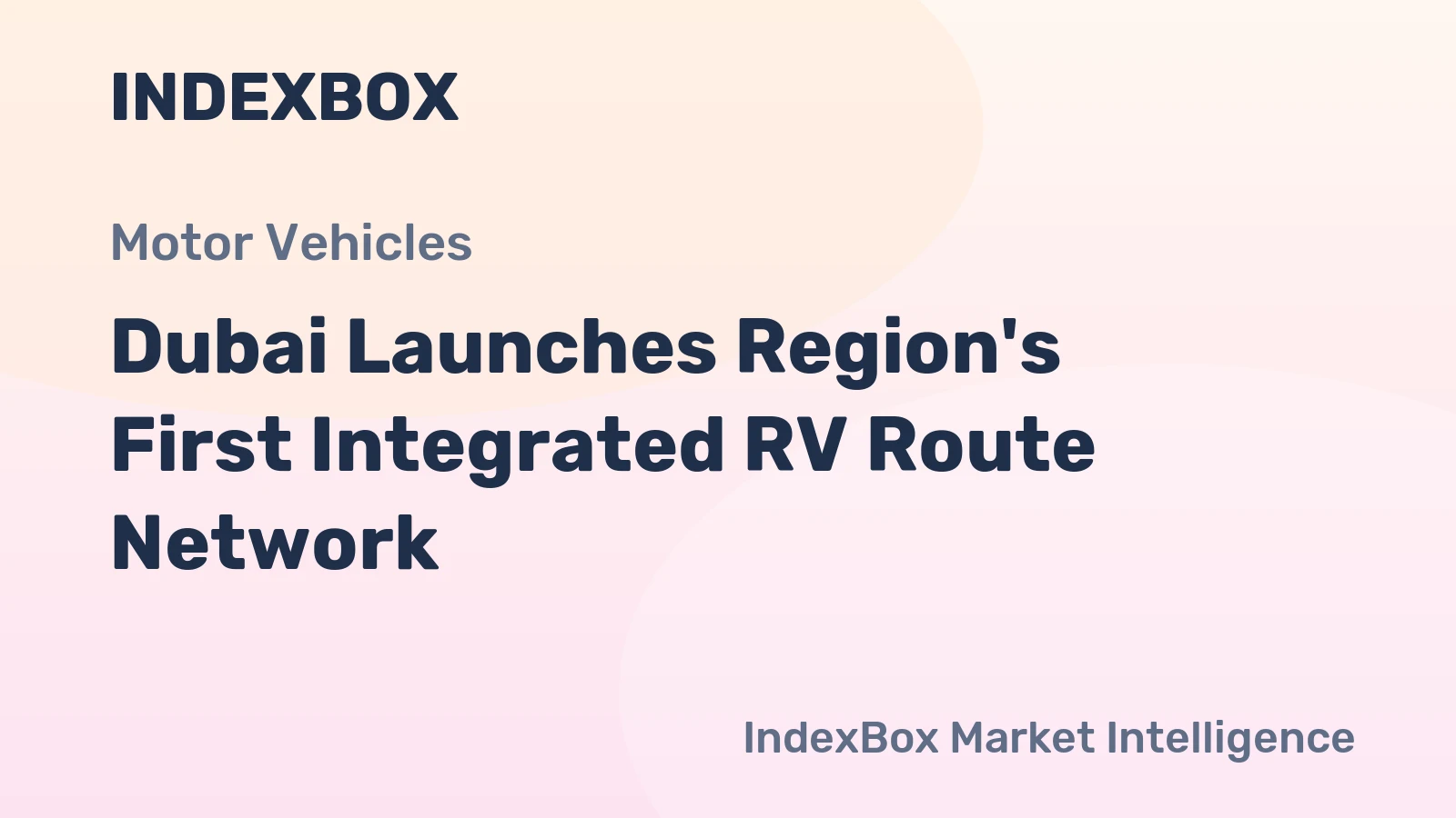 Dubai Launches Region's First Integrated RV Route Network