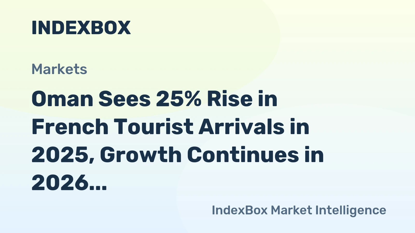Oman Sees 25% Rise in French Tourist Arrivals in 2025, Growth Continues in 2026