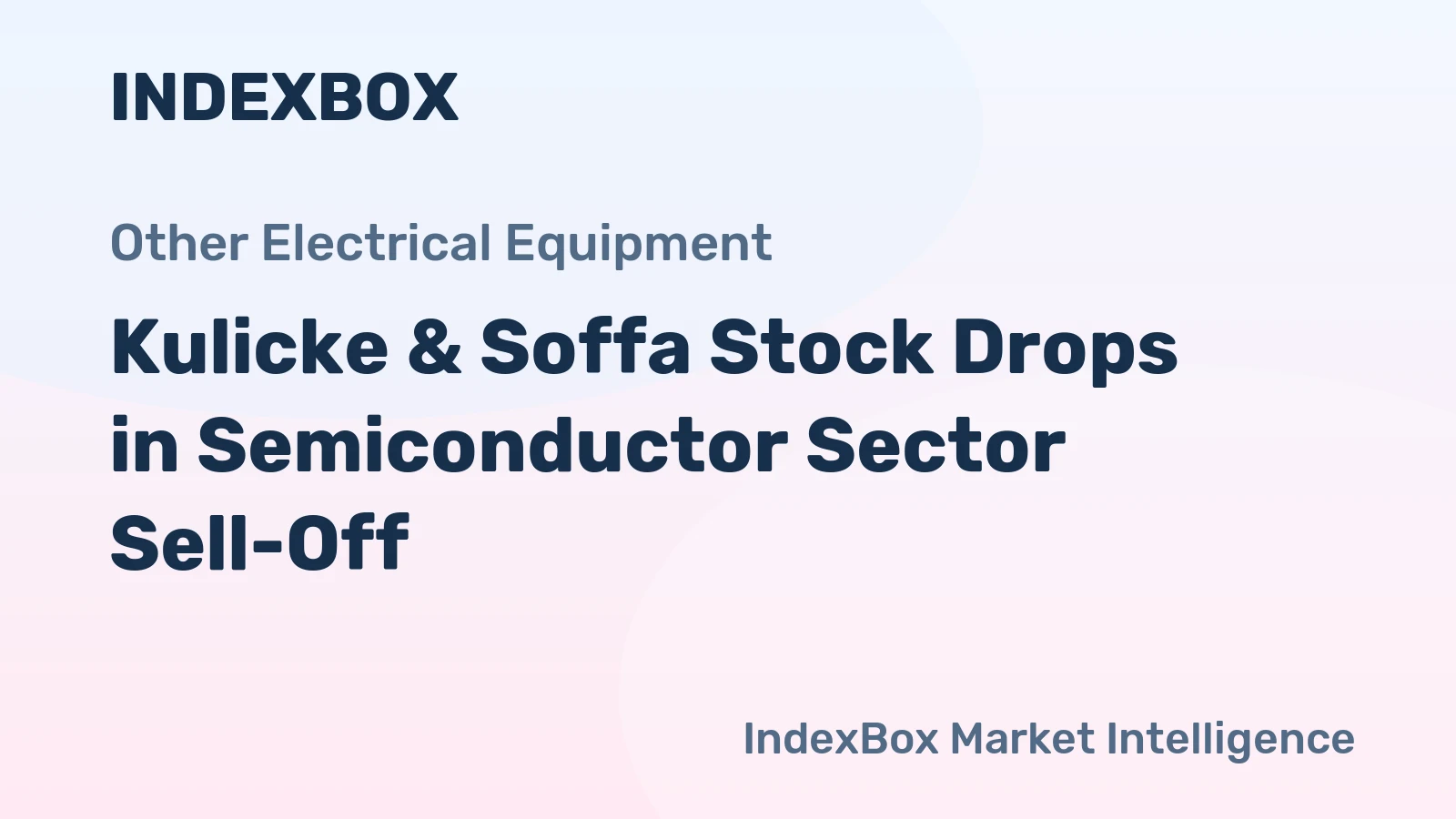 Kulicke & Soffa Stock Drops in Semiconductor Sector Sell-Off