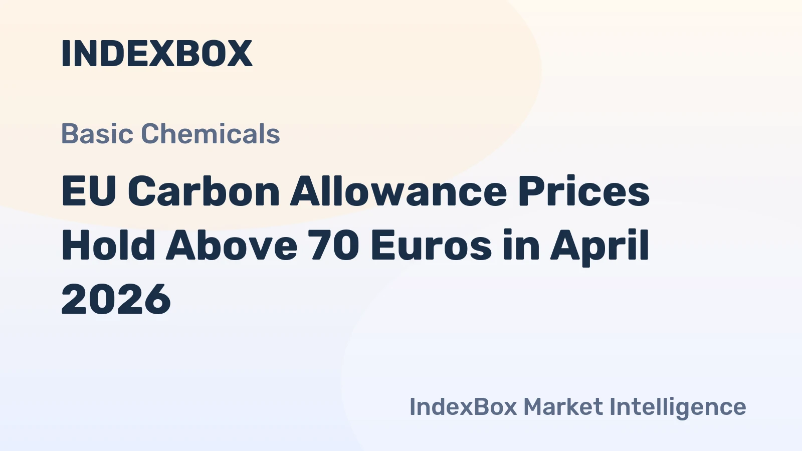 EU Carbon Allowance Prices Hold Above 70 Euros in April 2026