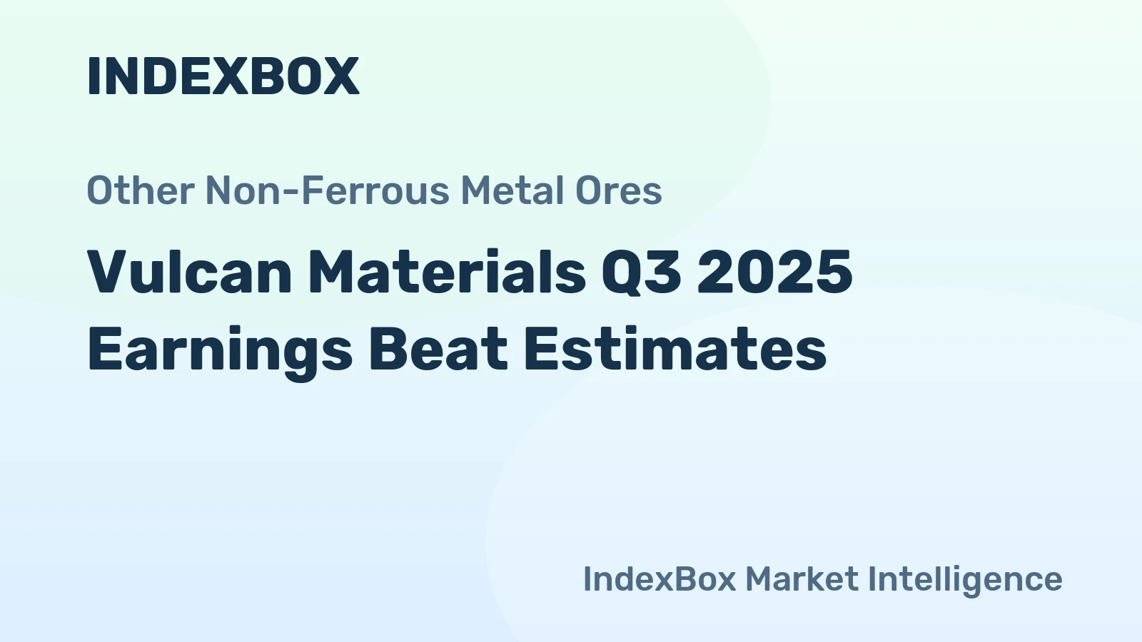 Vulcan Materials Q3 2025 Earnings Beat Estimates