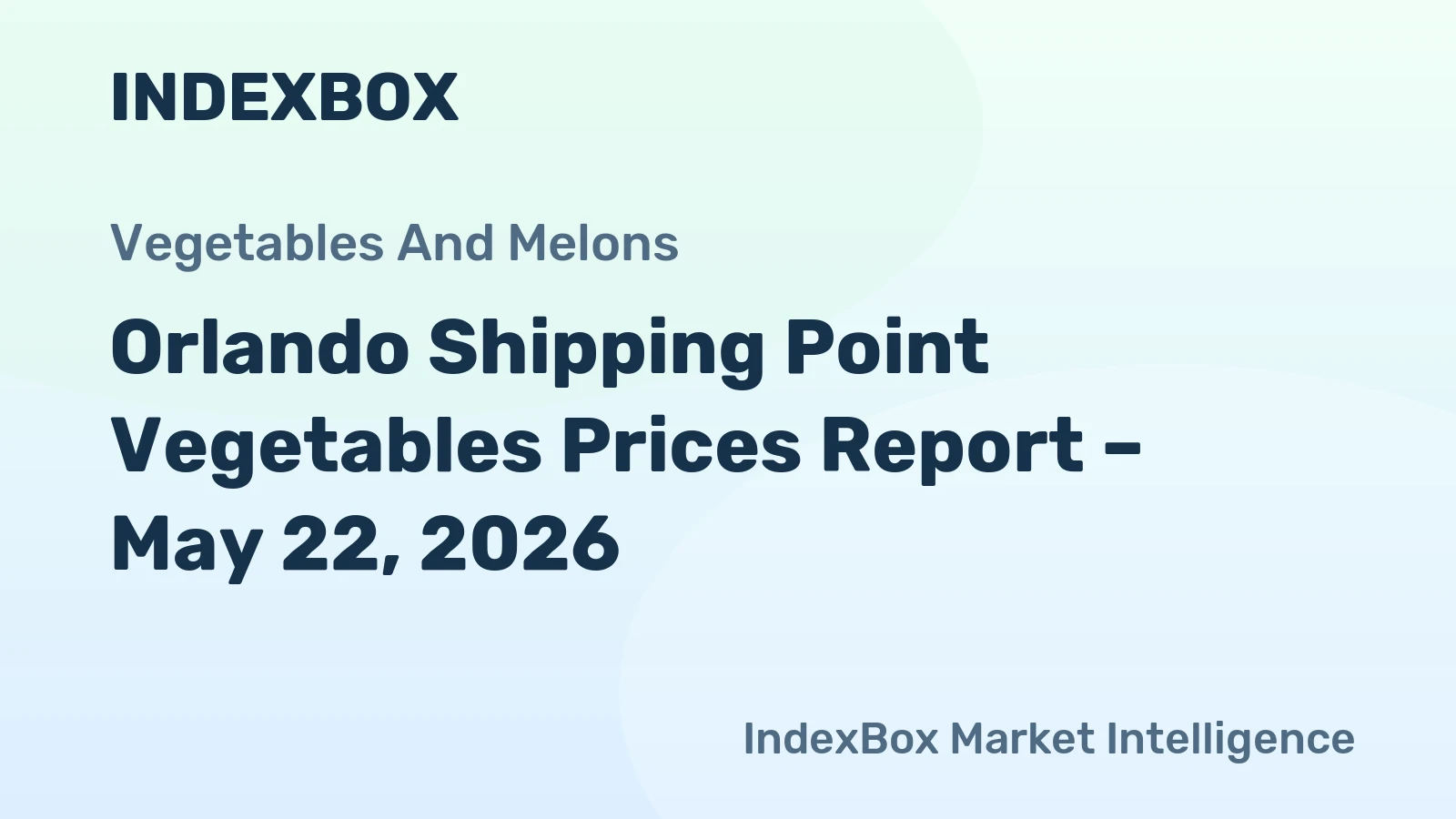 Orlando Shipping Point Vegetables Prices Report – May 22, 2026