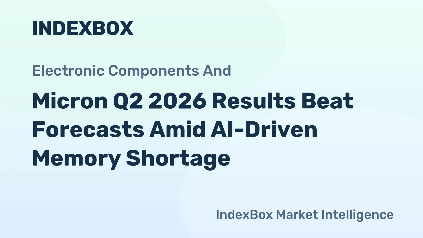 Micron Q2 2026 Results Beat Forecasts Amid AI-Driven Memory Shortage